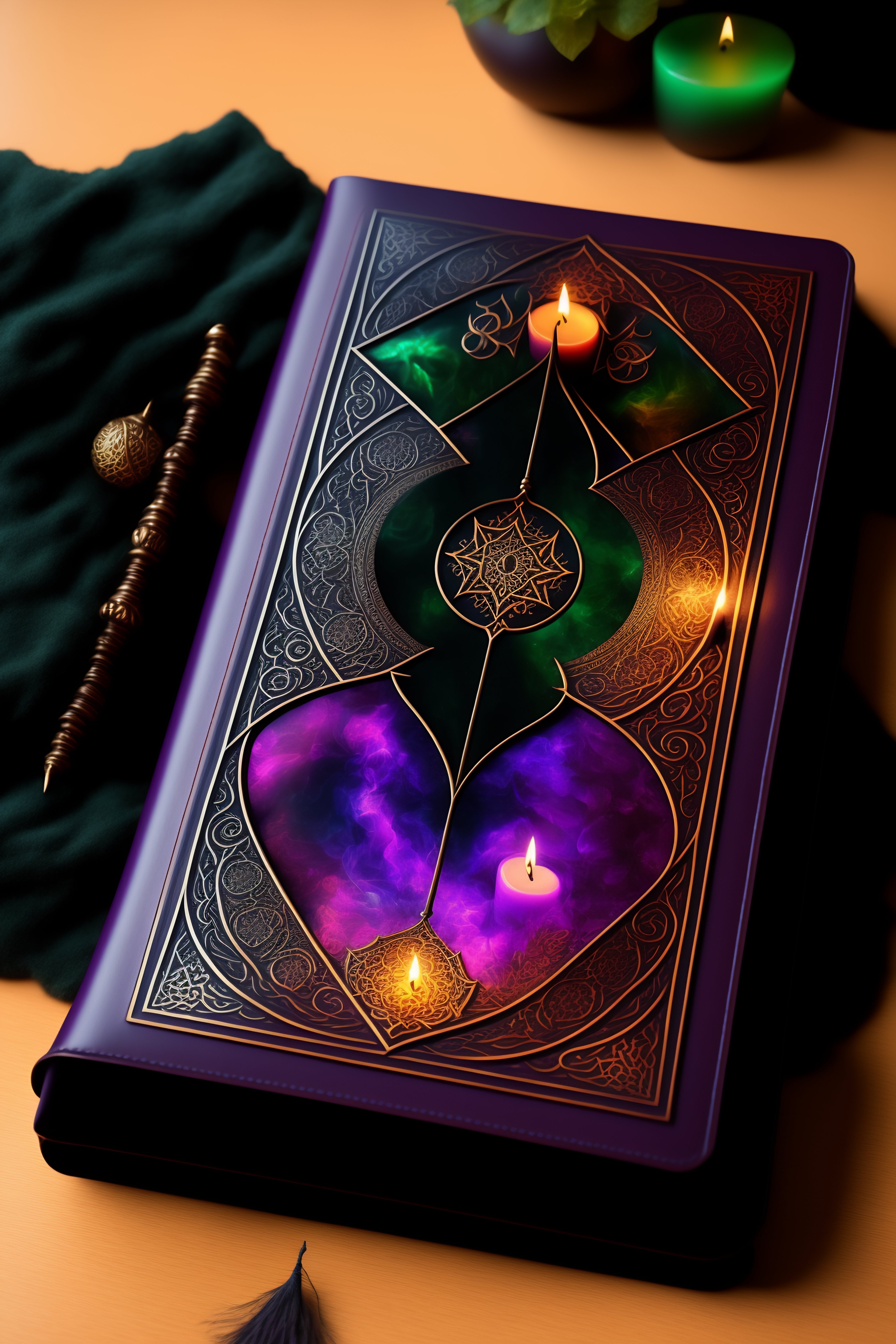 Lexica - Generate an image of a Young Witchy and Book of Shadows themed ...