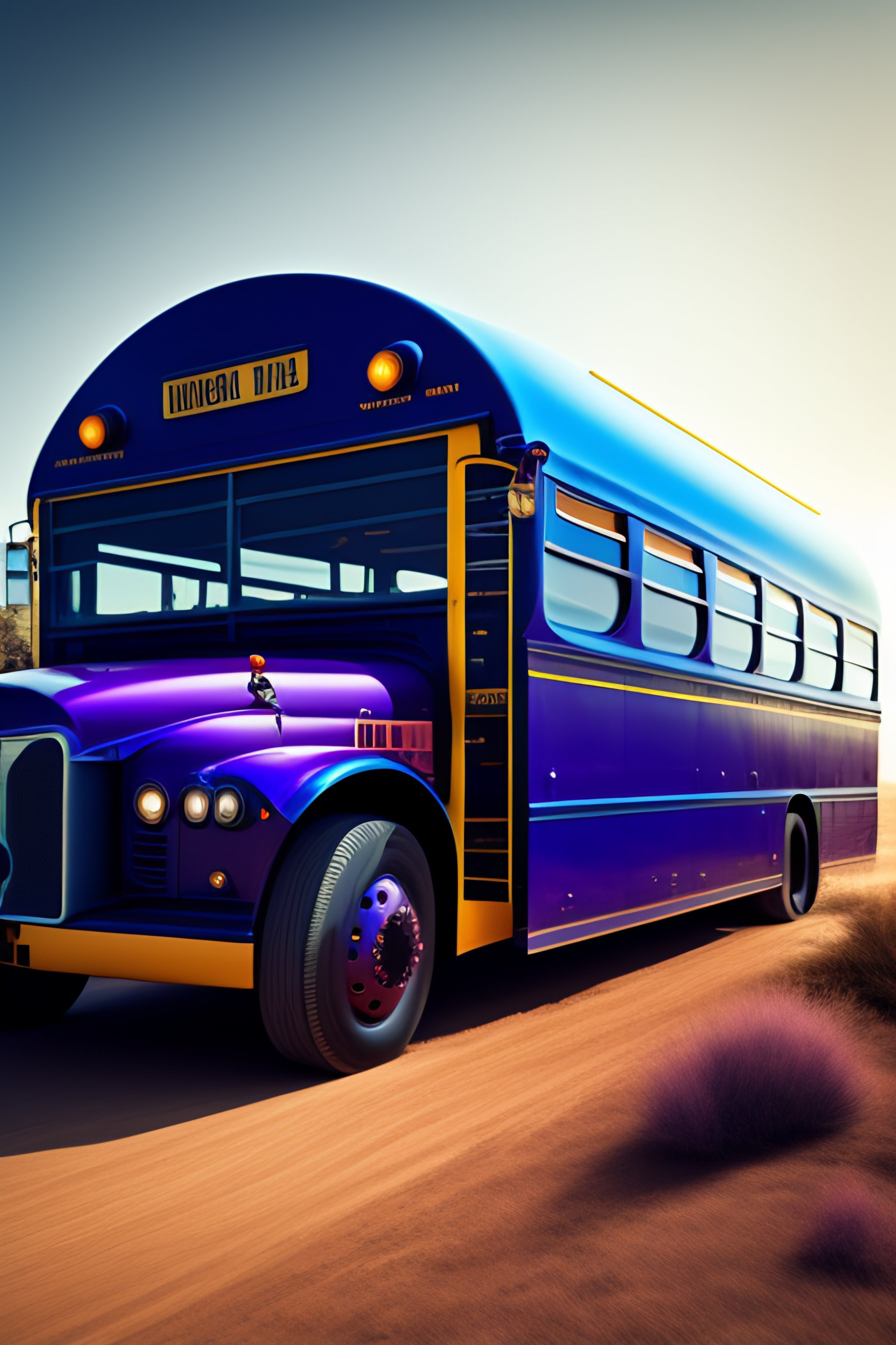 Lexica - School bus with rocket engines