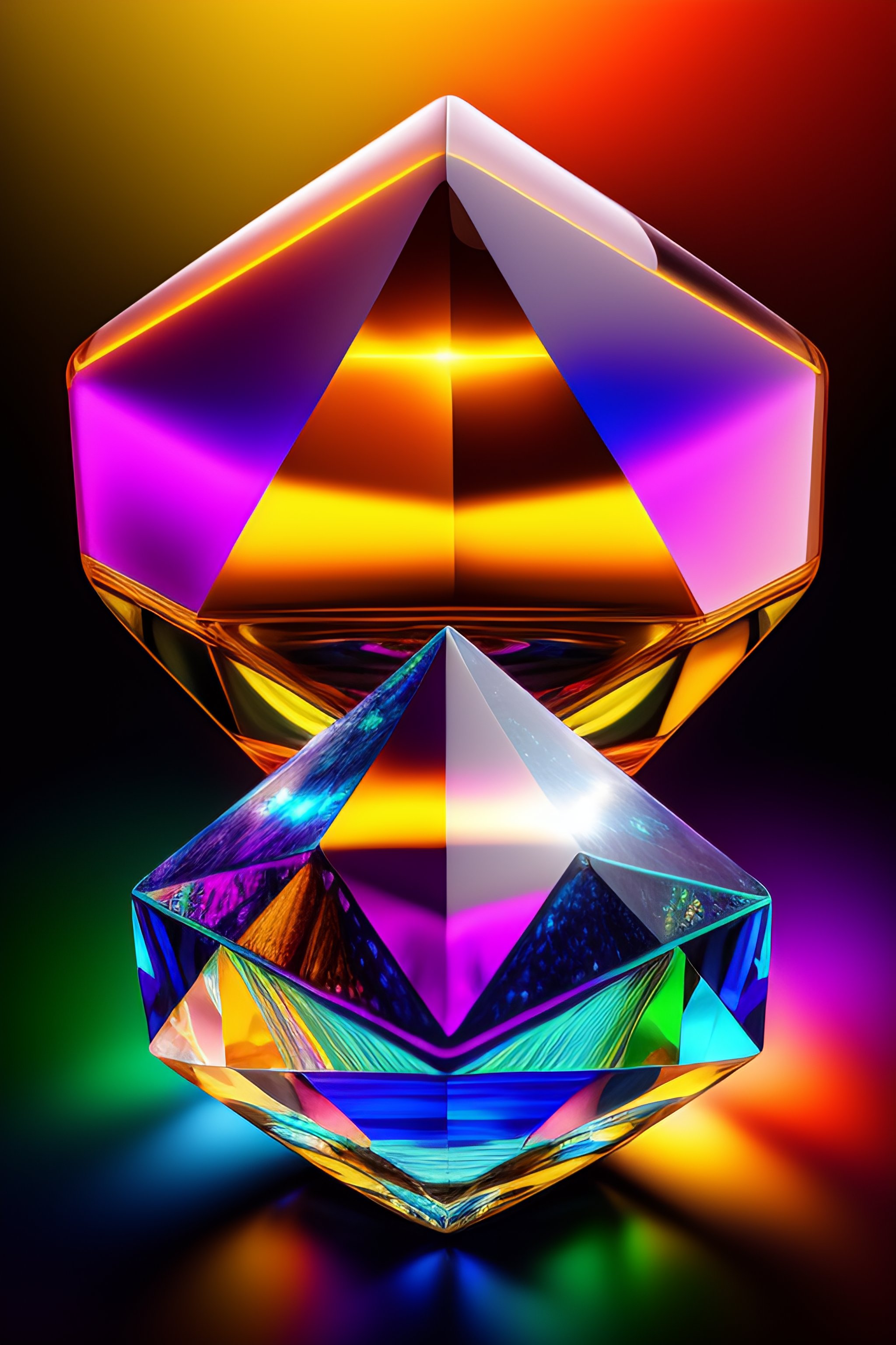 Lexica - Light refracting through a multi-faceted diamond, brilliant ...