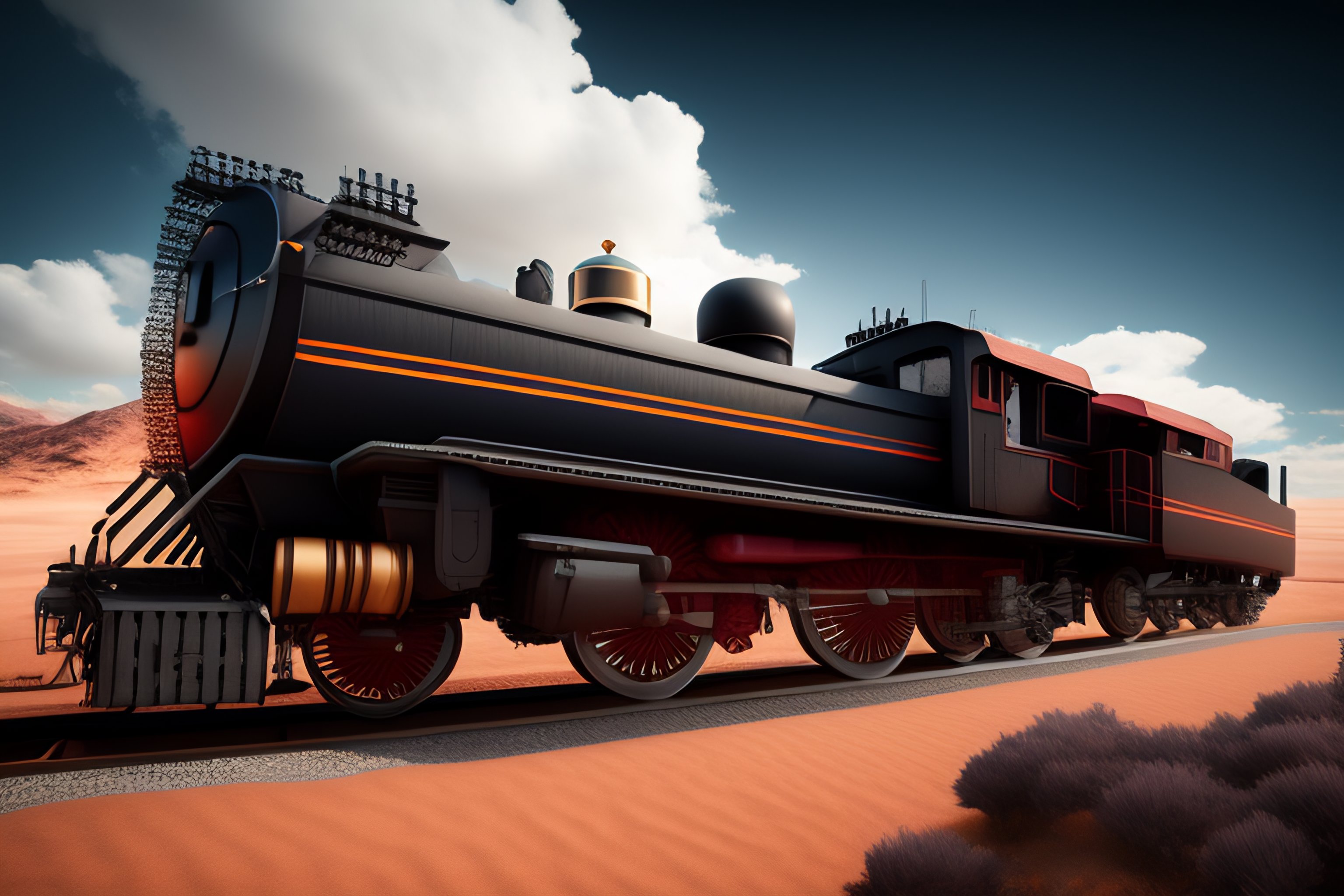 Lexica - Hyperdetailed cinematic portrait of an evil train mixed with a ...