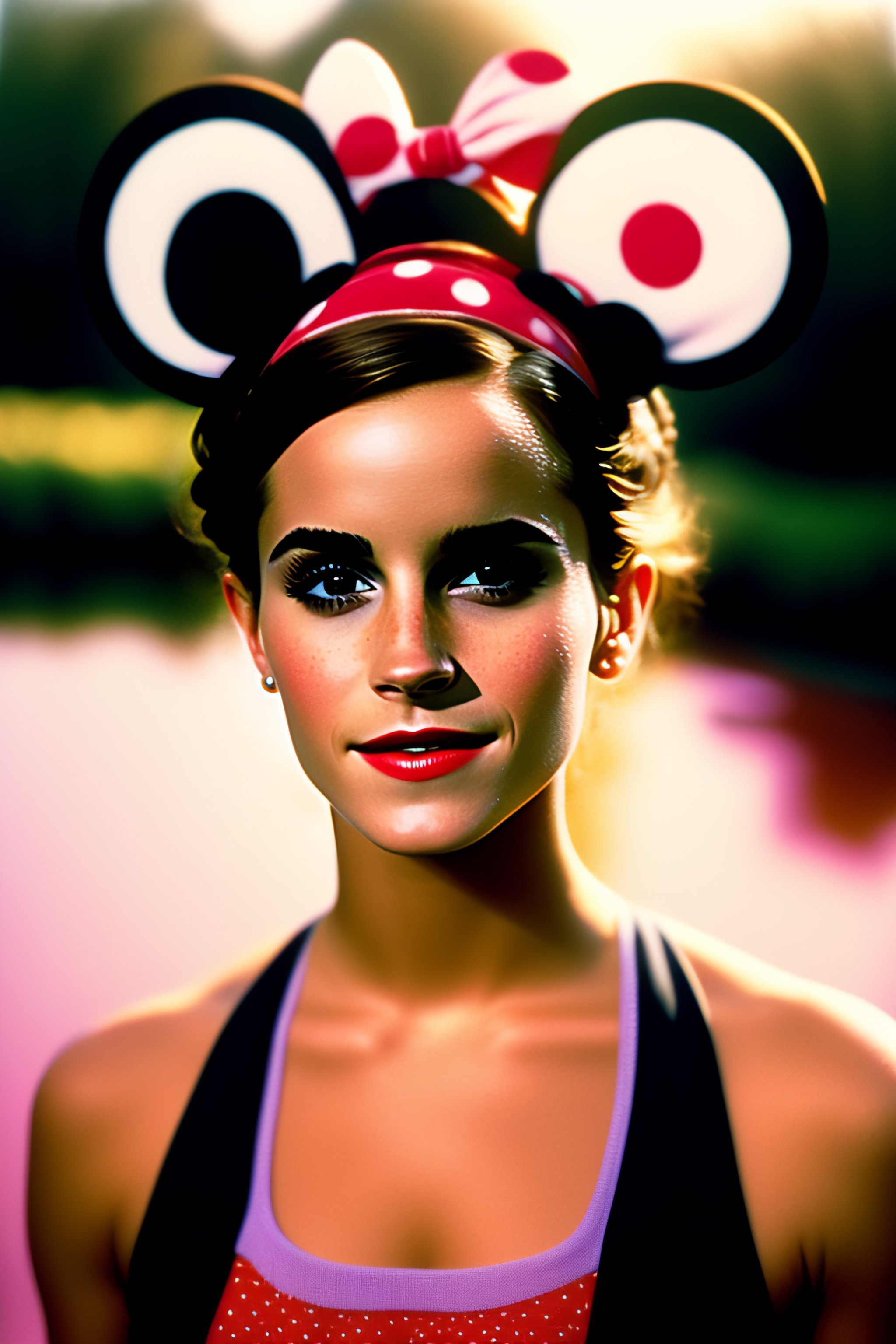 Lexica - Polaroid photo of a attractive Emma Watson in a loose tank top ...