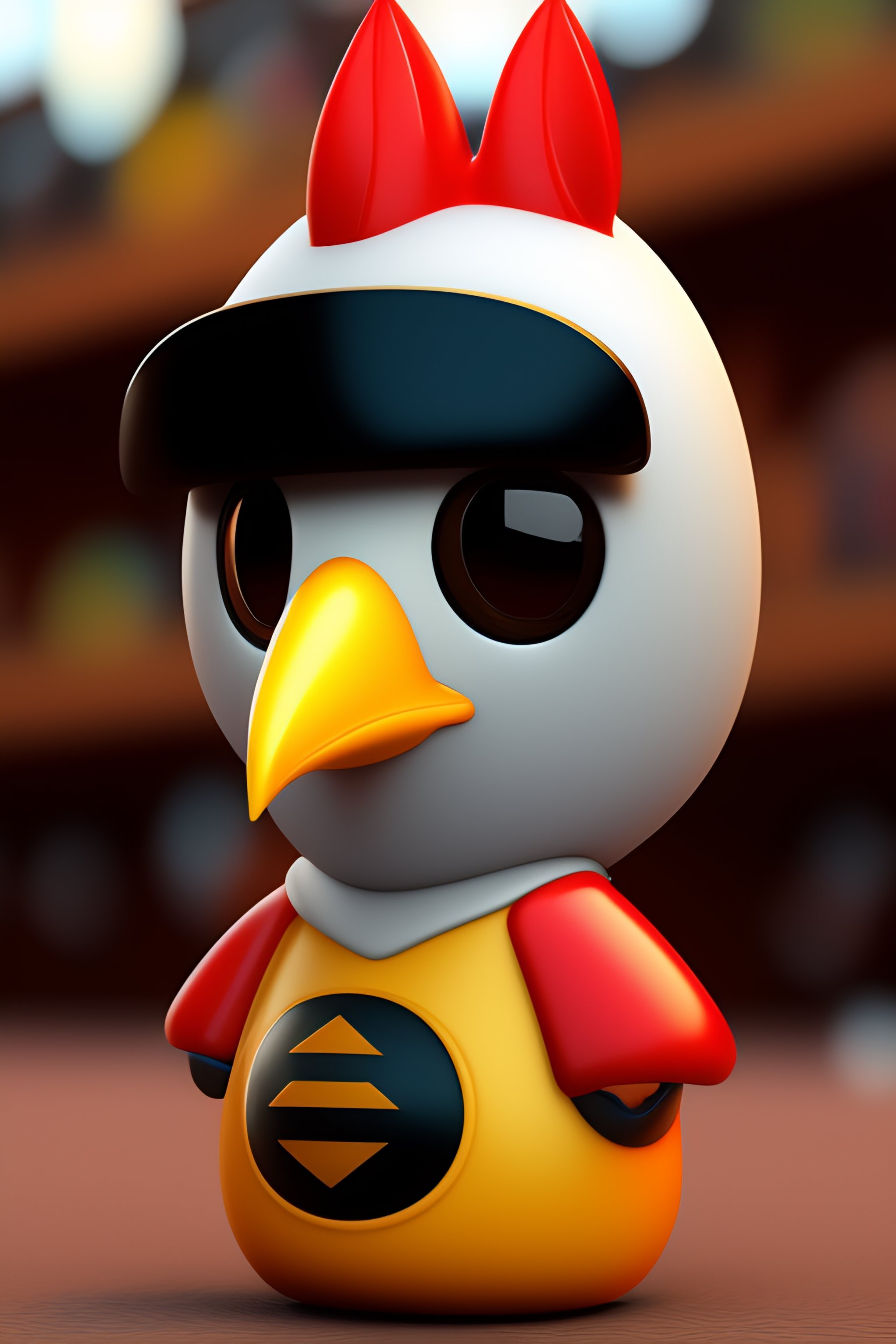 Lexica - Stupid Chicken mask. 3D cartoon.