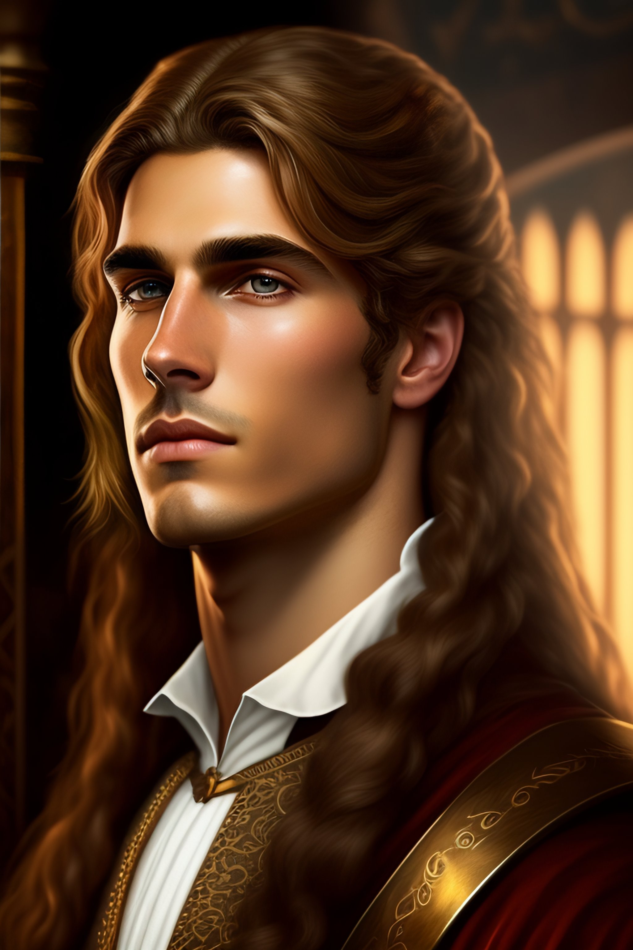 Lexica - Jacob Collins-Levy with light hair medieval style, detailed