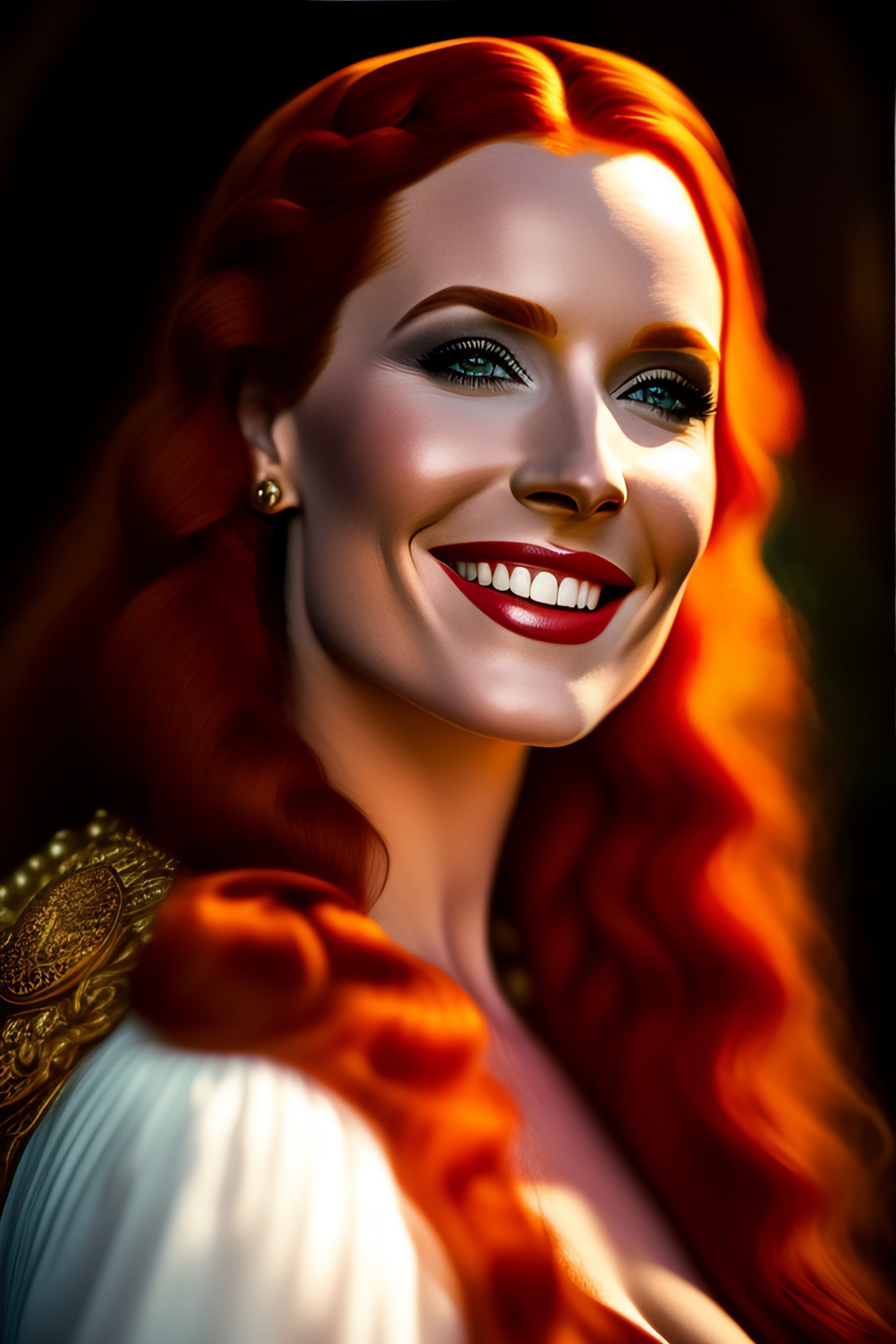 Lexica - Simone Simons smiles, realistic detailed, beautiful gorgeous ...