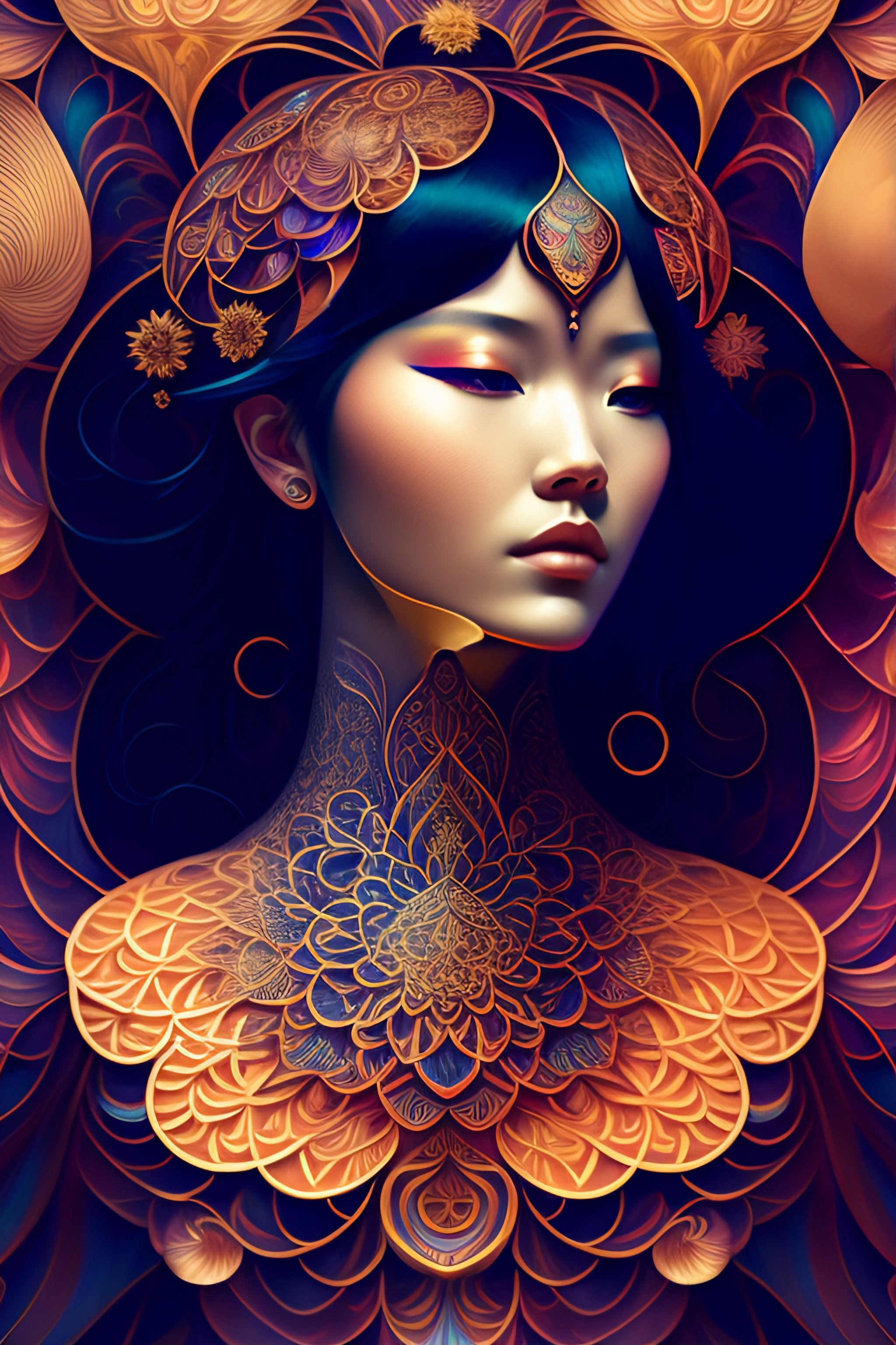 Lexica - Human flower by Android Jones, Earnst Haeckel, James Jean ...