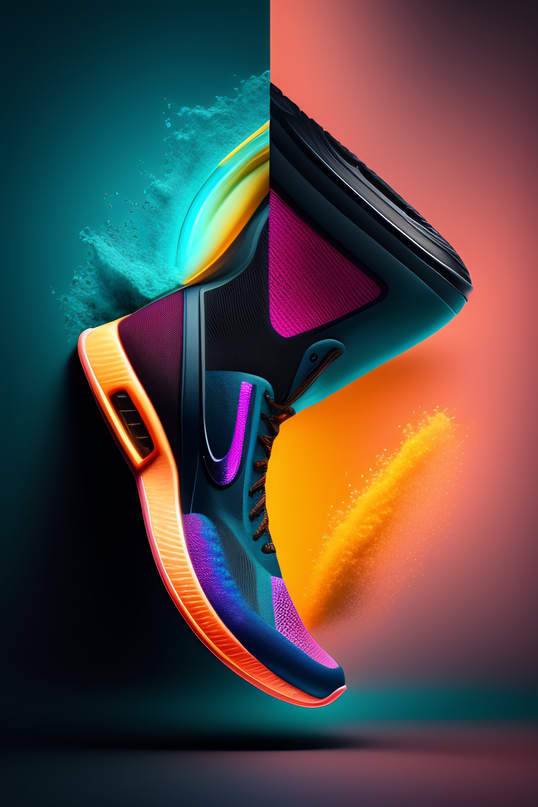 Lexica - Post advertisement for a shoe product, 4k, photoshop design ...