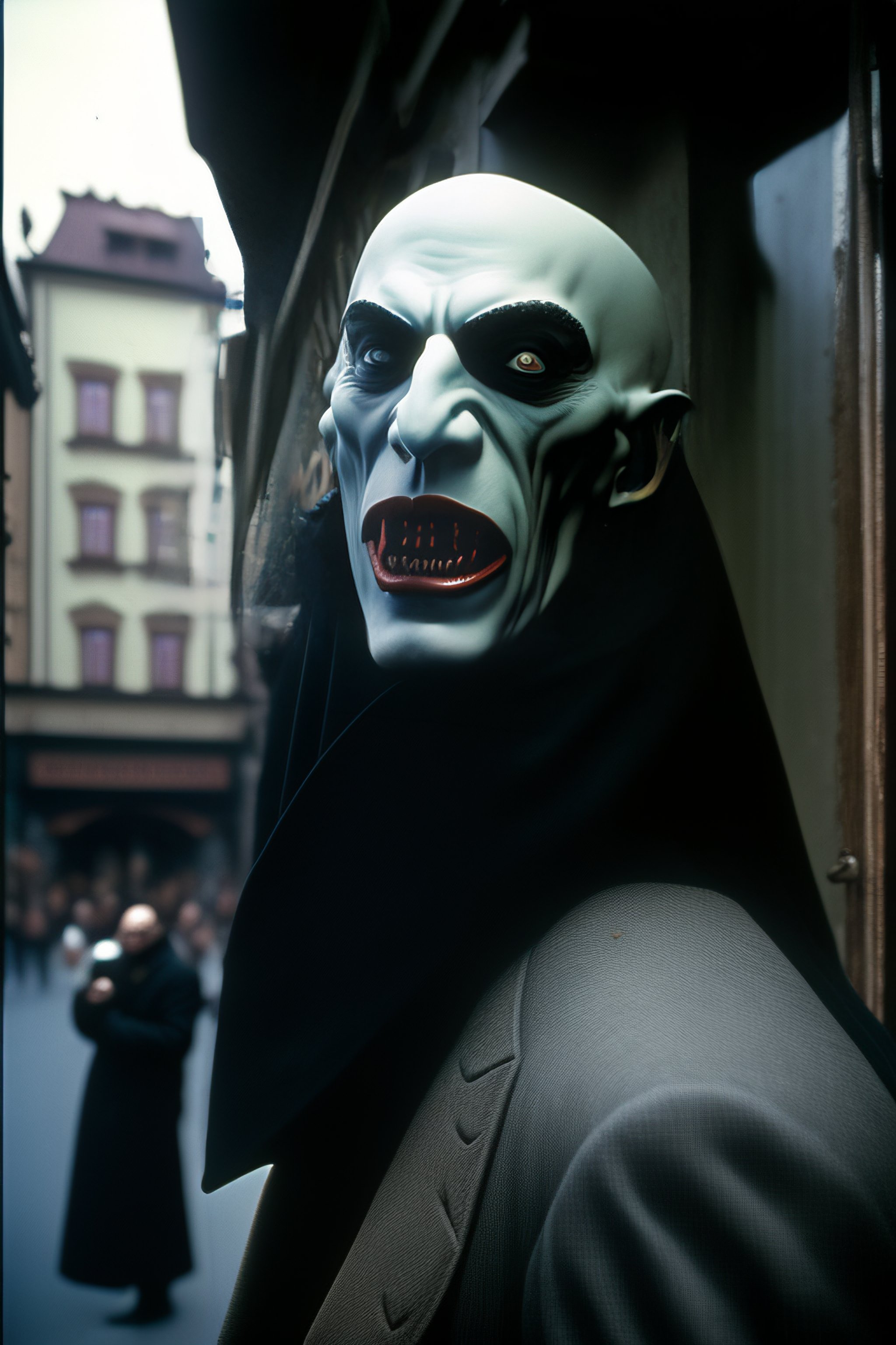 Lexica - Nosferatu Dracula scarry monster in Poland city centre 1975