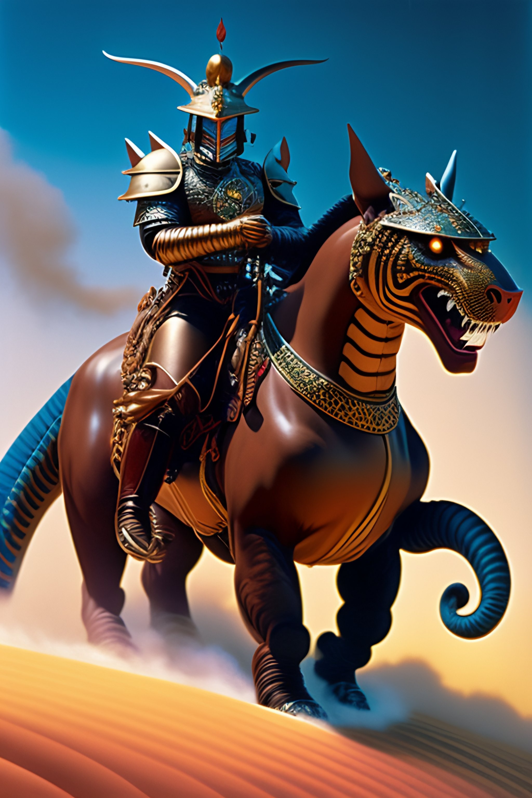 Lexica - A man riding on the back of a tiger, inspired by Rodney ...