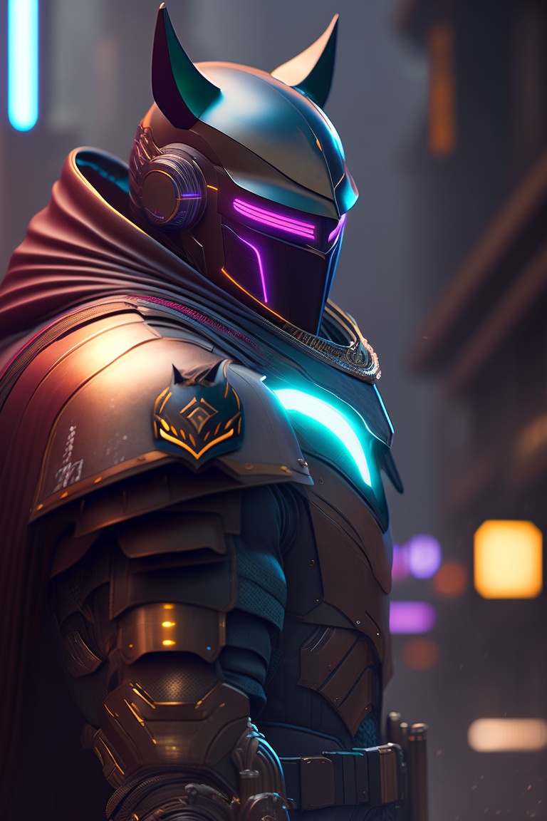 Lexica - Samurai batman cyborg, cyberpunk, tokio, big moon, highly ...