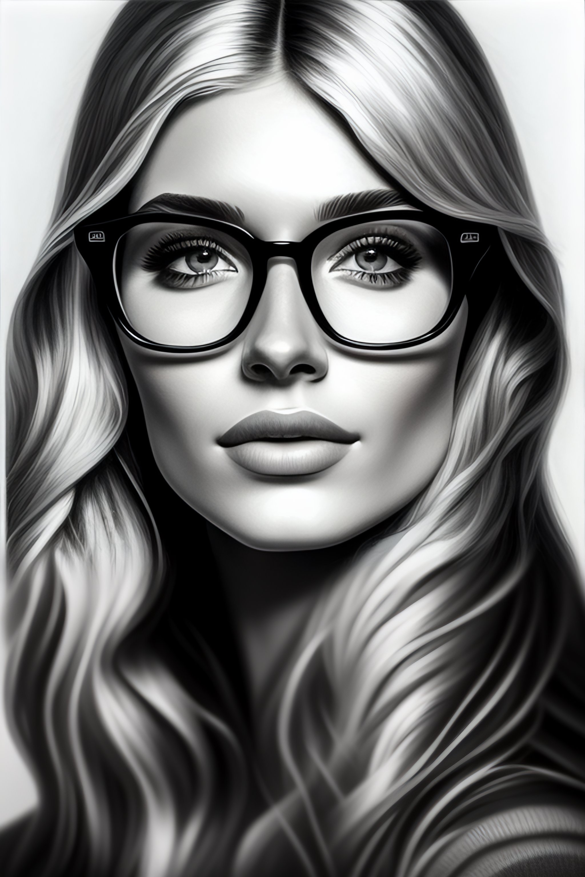 Lexica Portrait Of Beautiful Young Blonde Woman With Big Eye Glasses