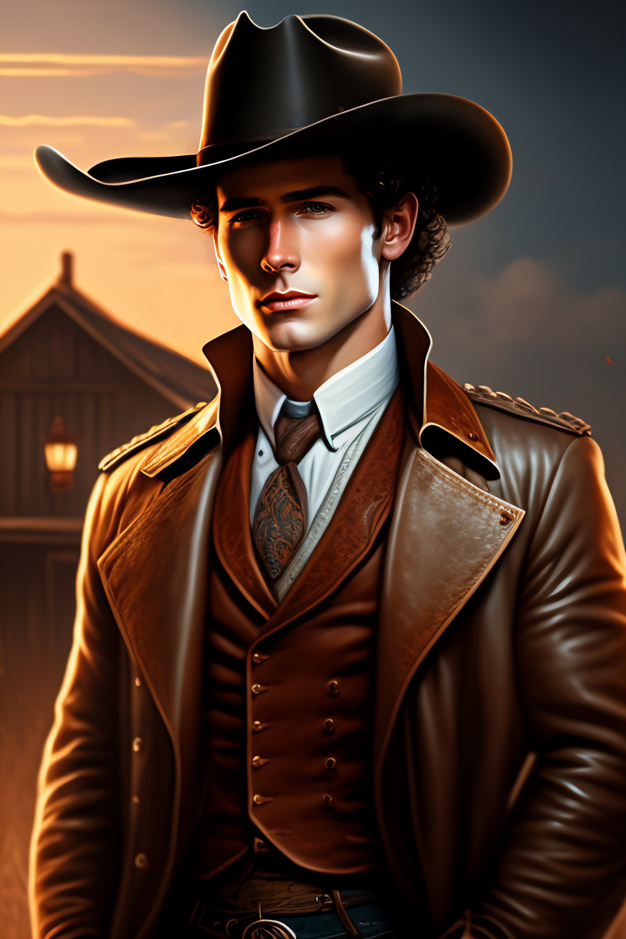 Lexica - Rich american doctor cowboy 30 years old pale man from ...