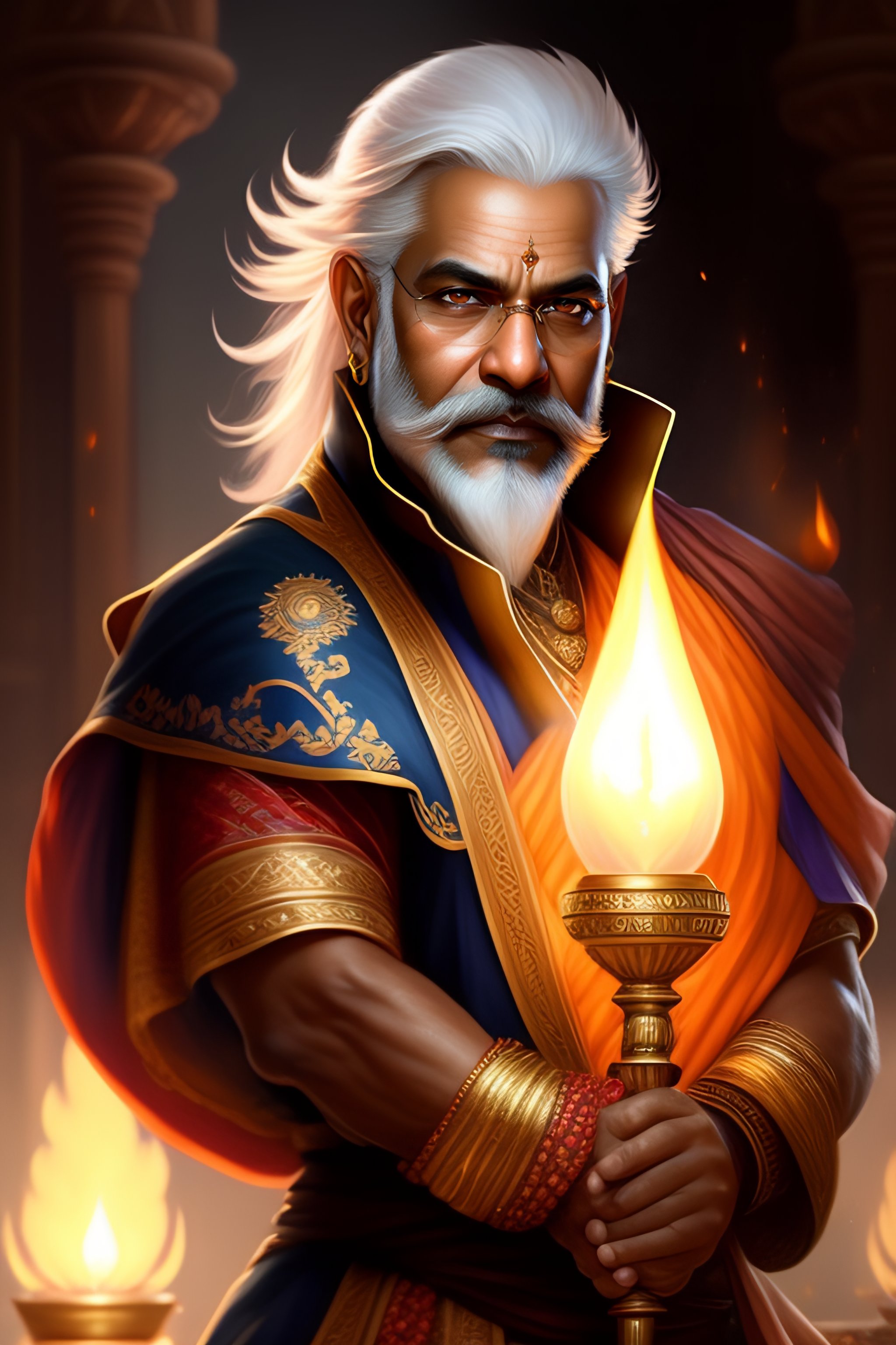 Lexica - Narendra modi as an innkeeper from final fantasy, holding a ...