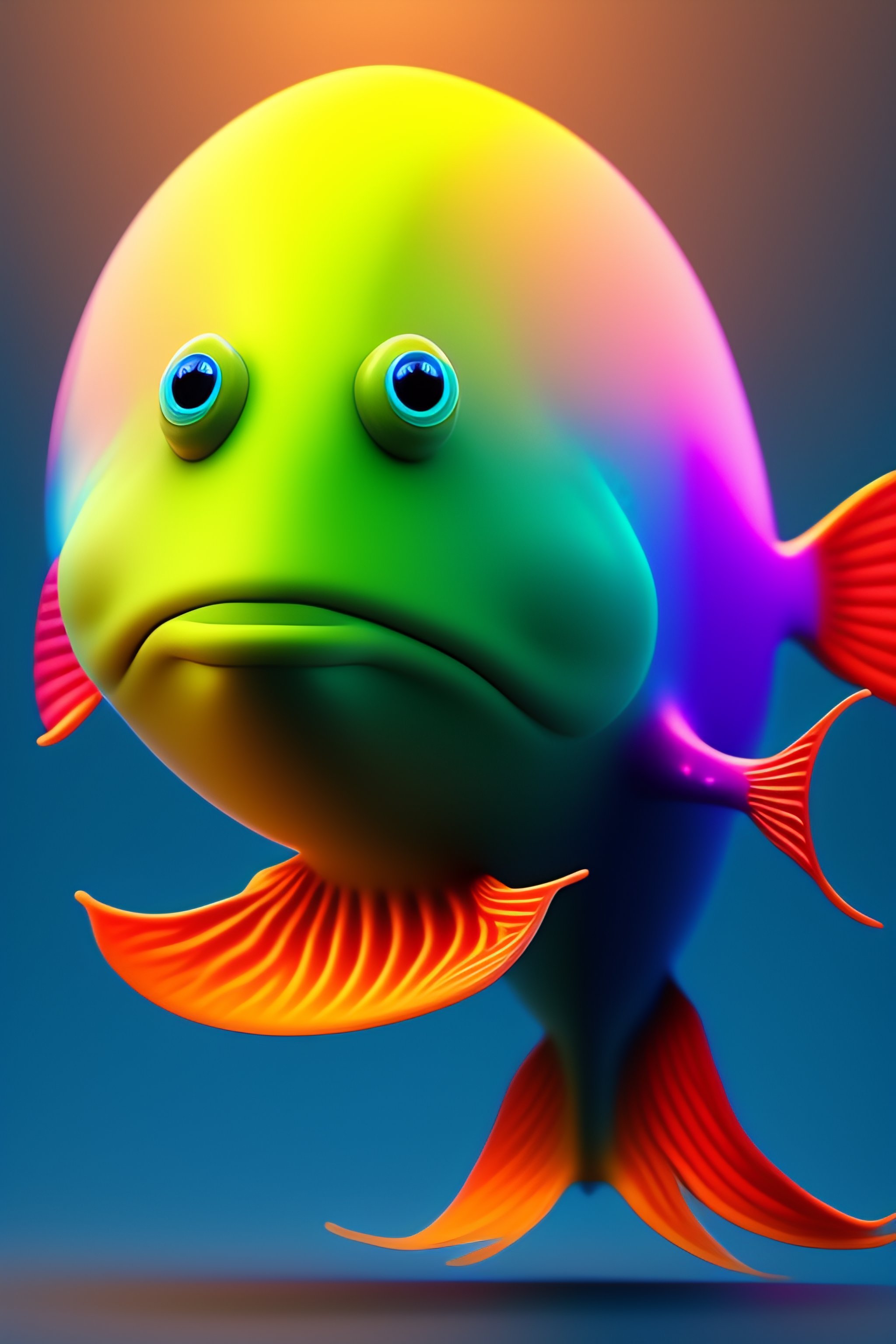Lexica - Friendly fish alien as claymation, hyperrealistic, brightly ...