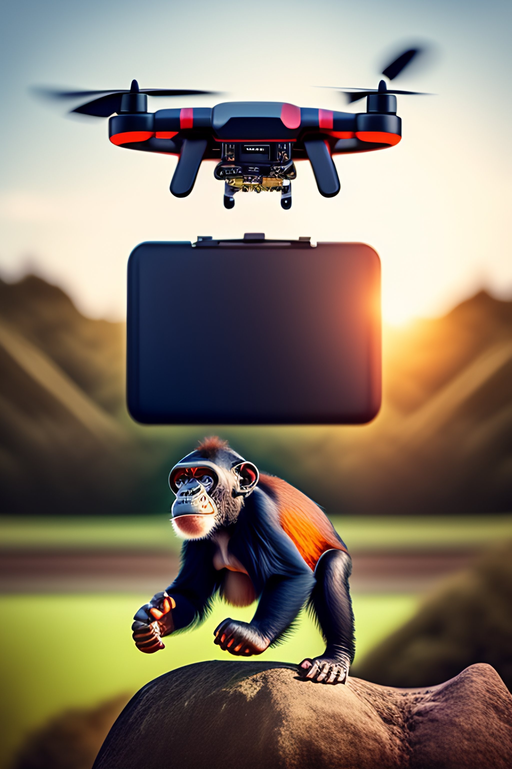 Lexica - Crazy chimp, flying and pilot a drone