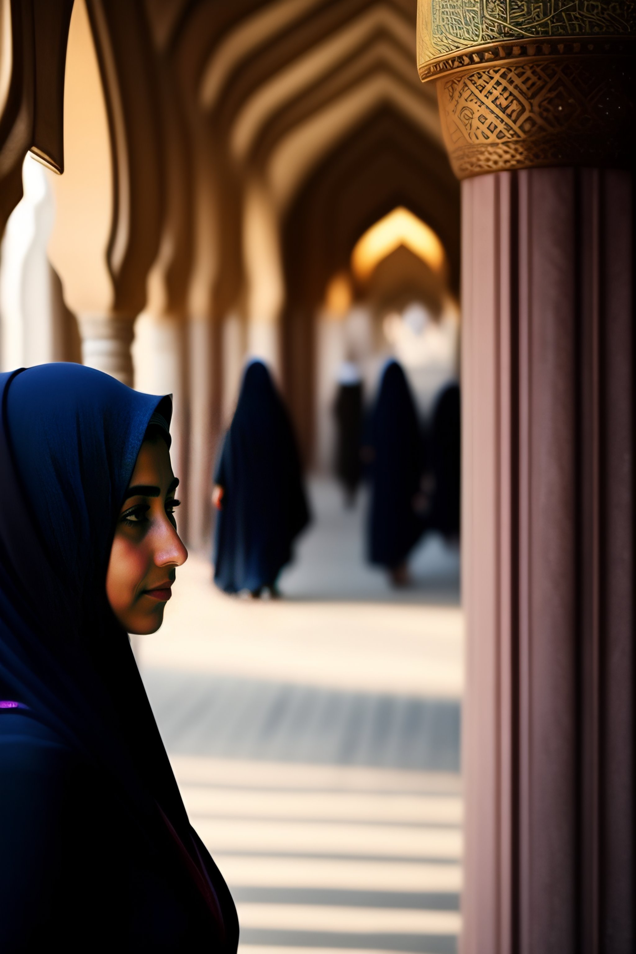 Lexica - Iranian muslim women in mosque street
