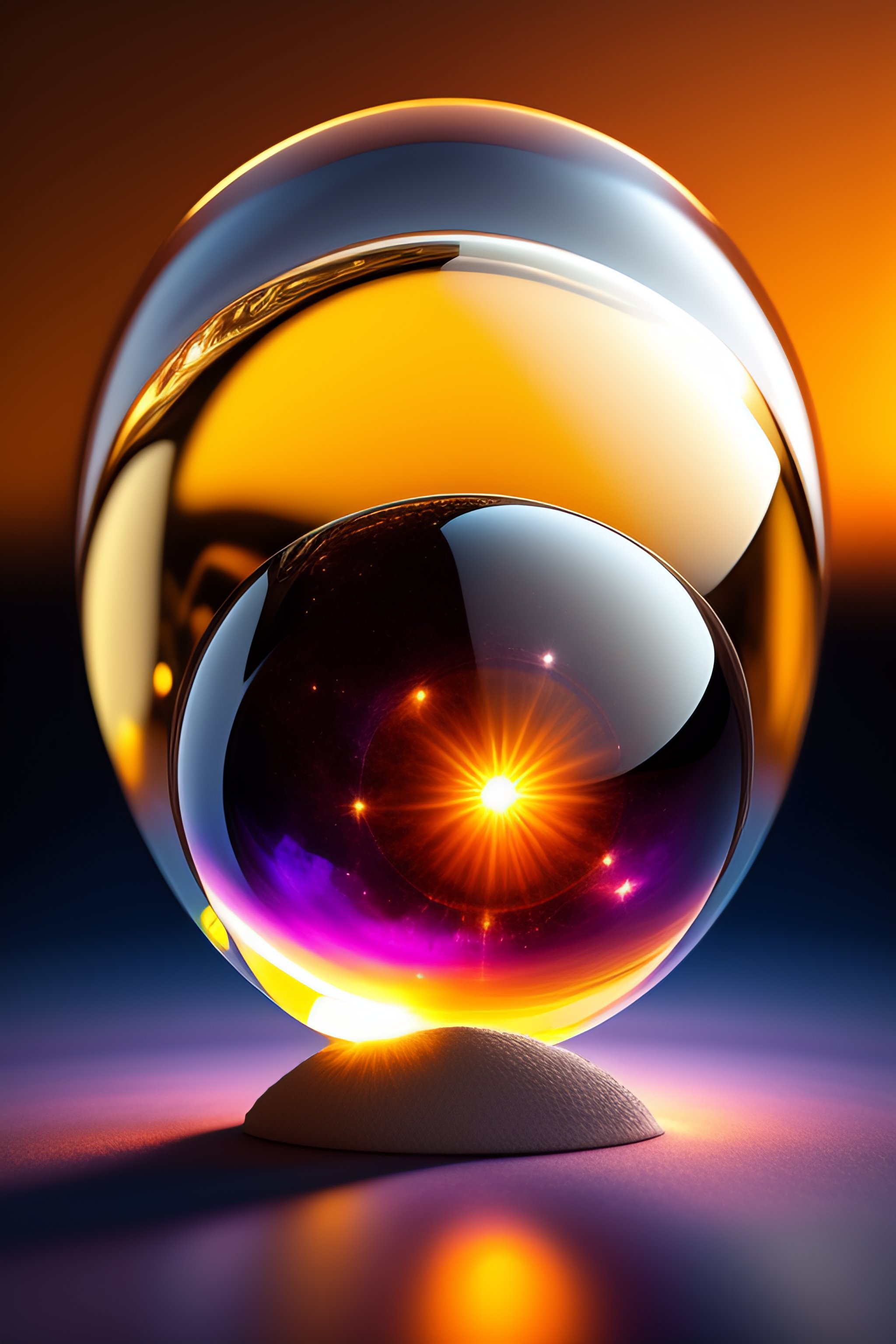 Lexica - Hyperrealistic solar system inside a crystal glass sphere ...