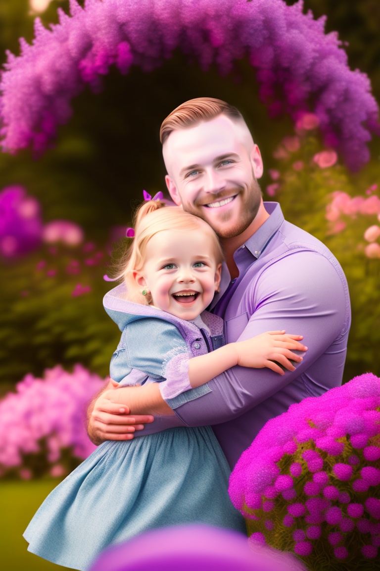 Lexica - Family photo session in a lilac, family, mom, dad, children ...