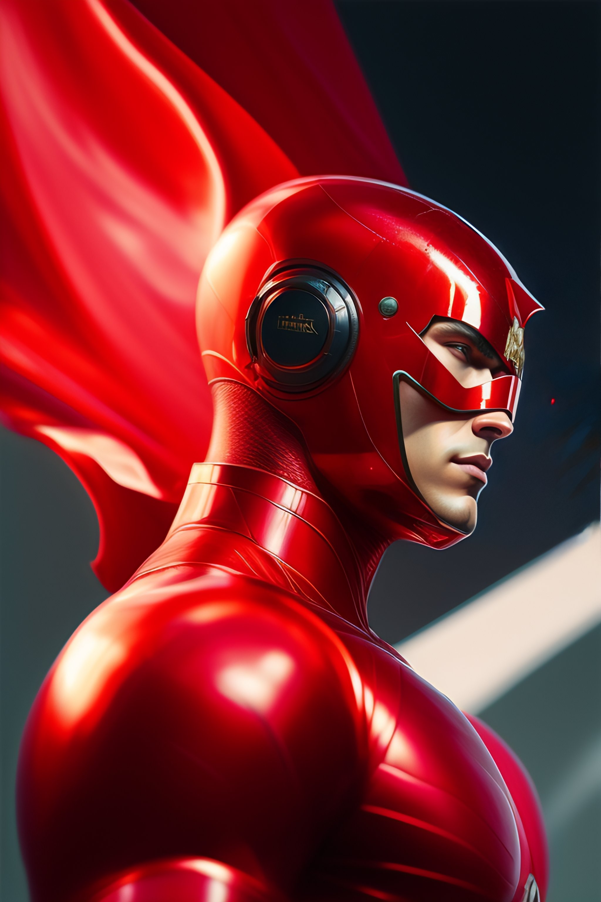 Lexica - A ultradetailed beautiful panting of a male superhero in a red ...