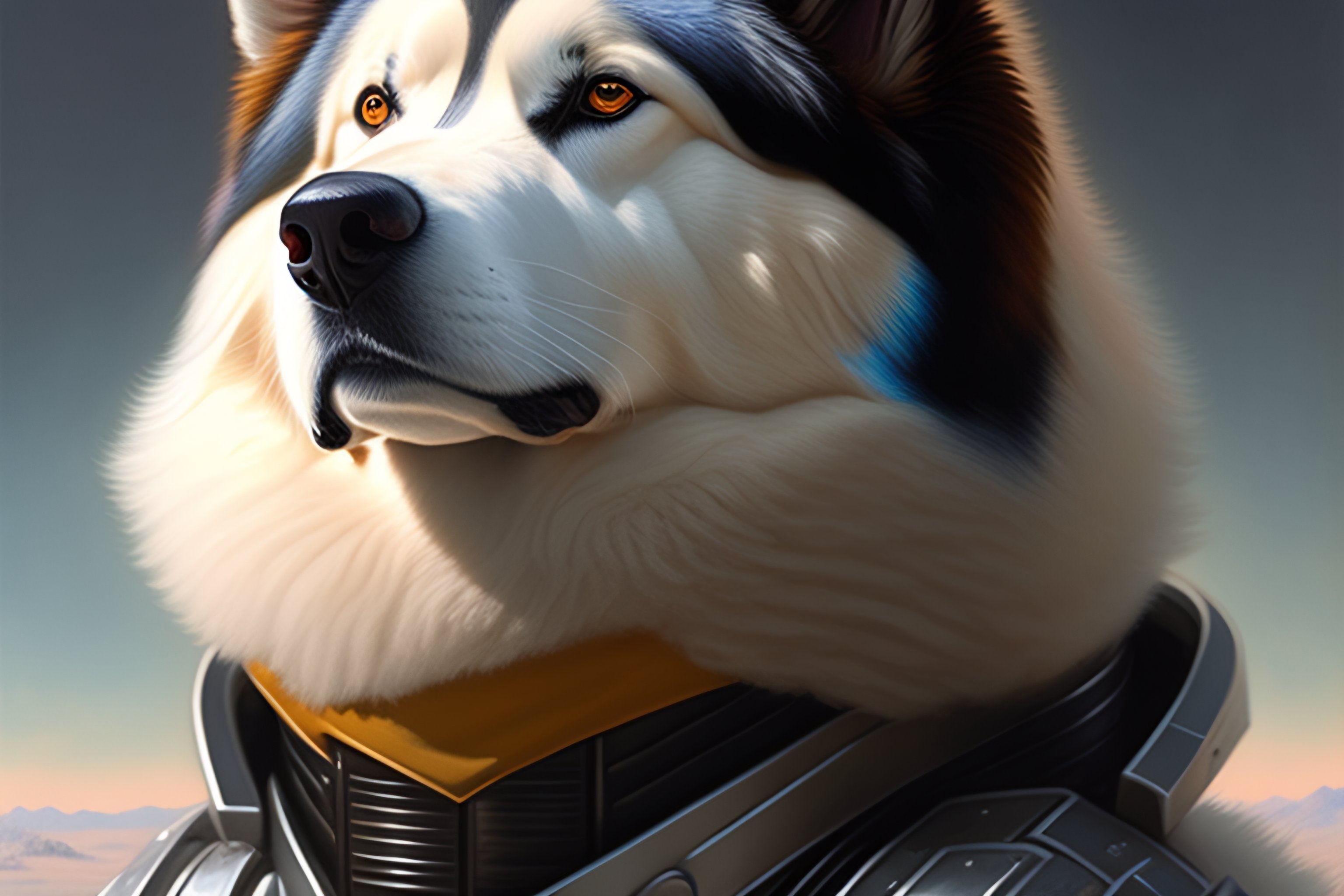 Lexica - A Samoyed Dog as the doomslayer, realistic scifi cyberpunk ...