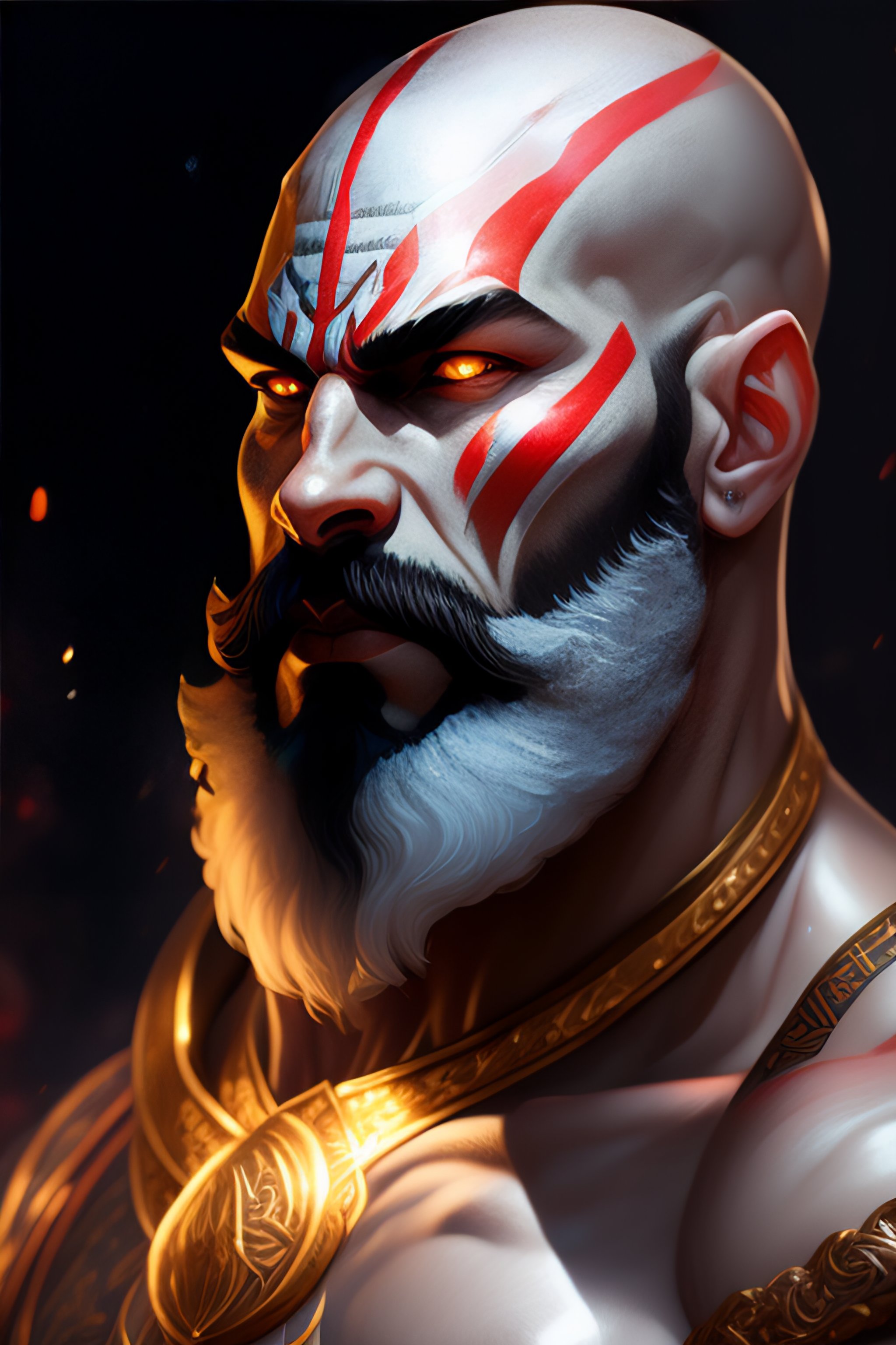 Lexica - God of war kratos with a cute water elemental, fantasy ...