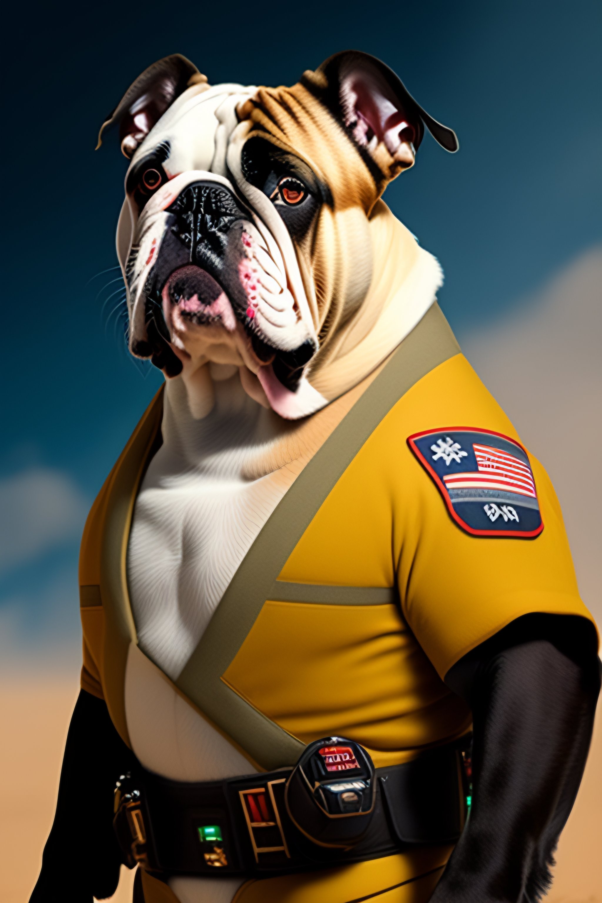 Lexica - Bulldog as a rebel pilot from star wars