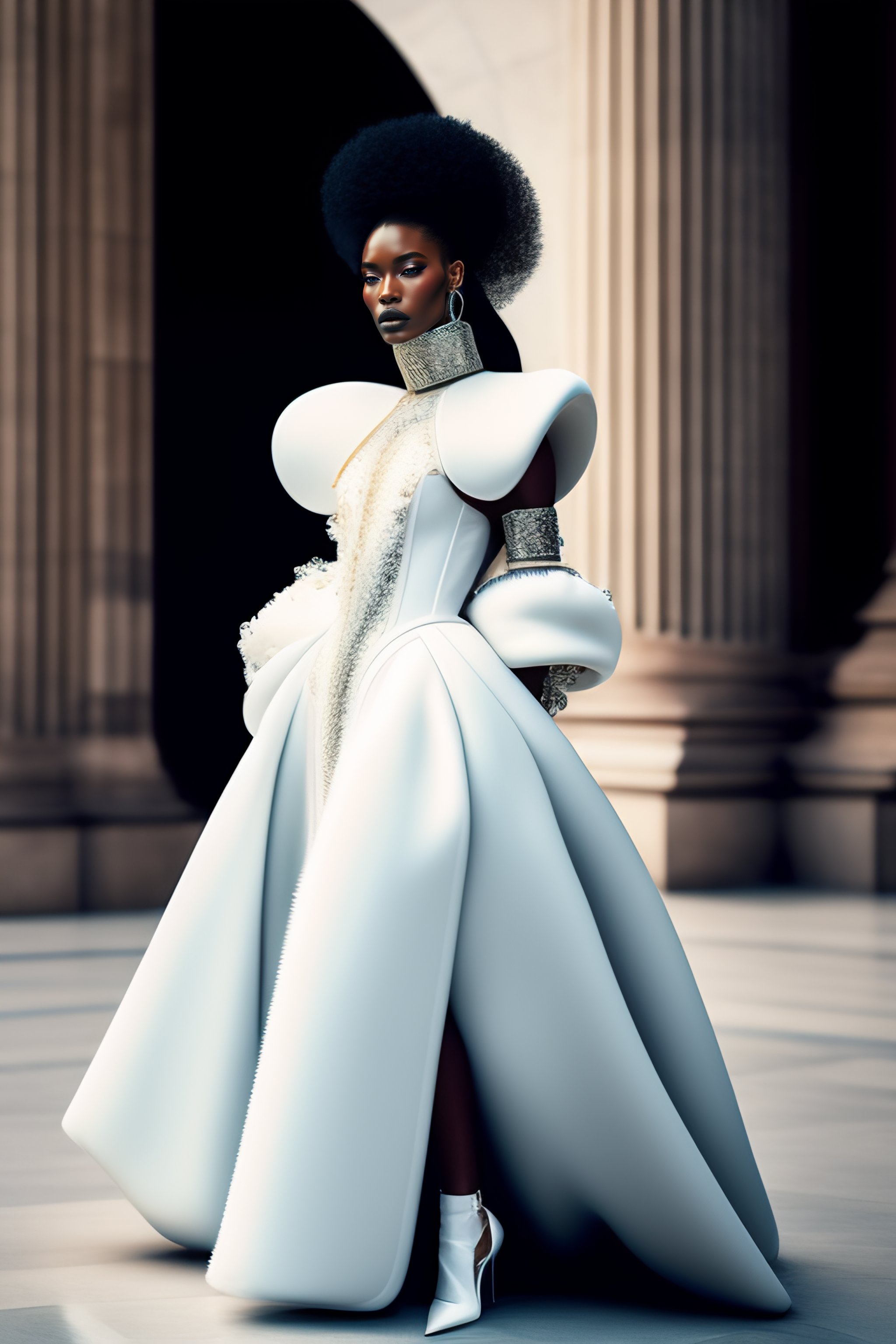 Lexica - Haute Couture Fashion Model in the style of Alexander McQueen ...