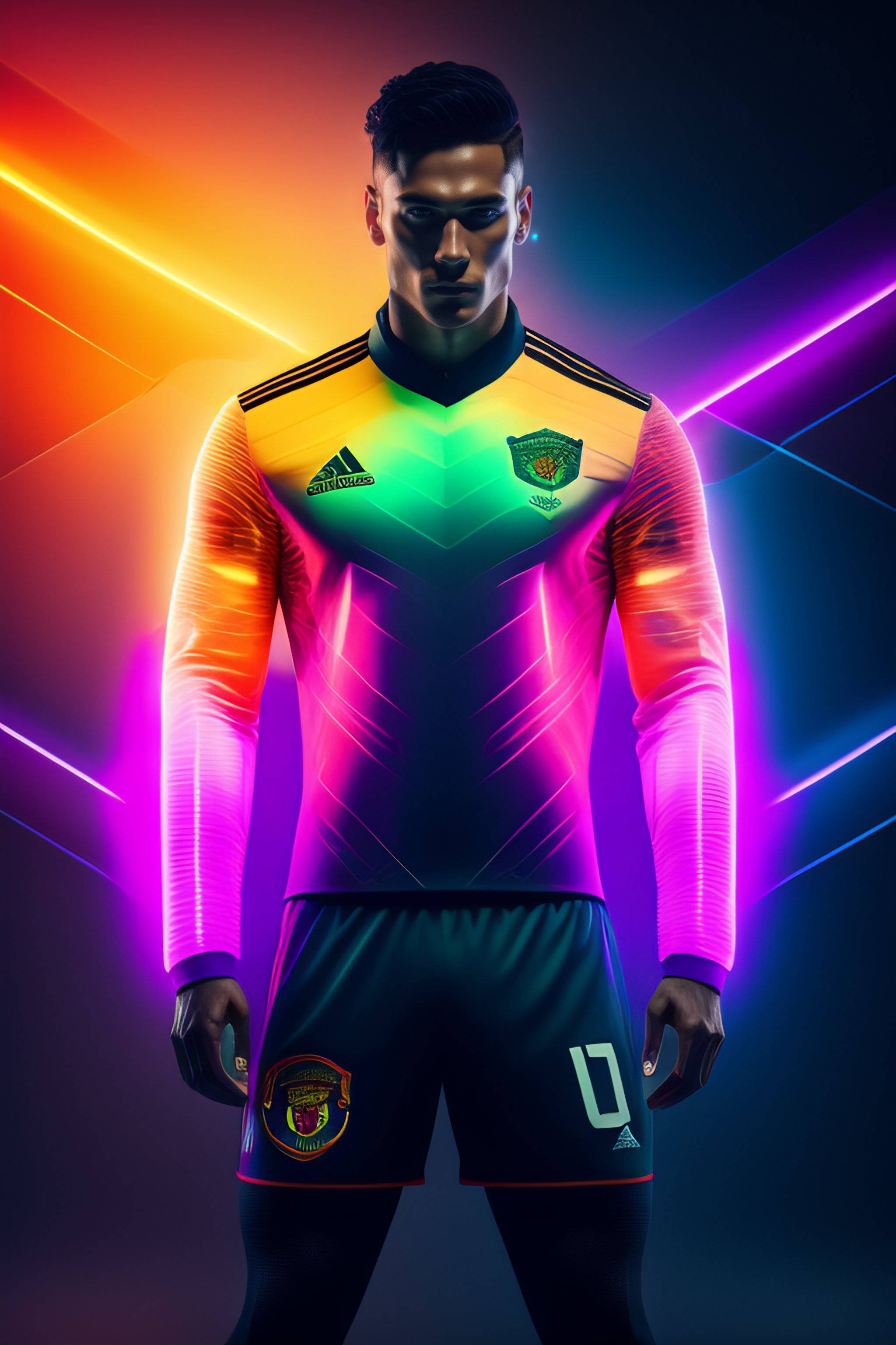 Lexica - A photograph of a Manchester United soccer player in jersey ...