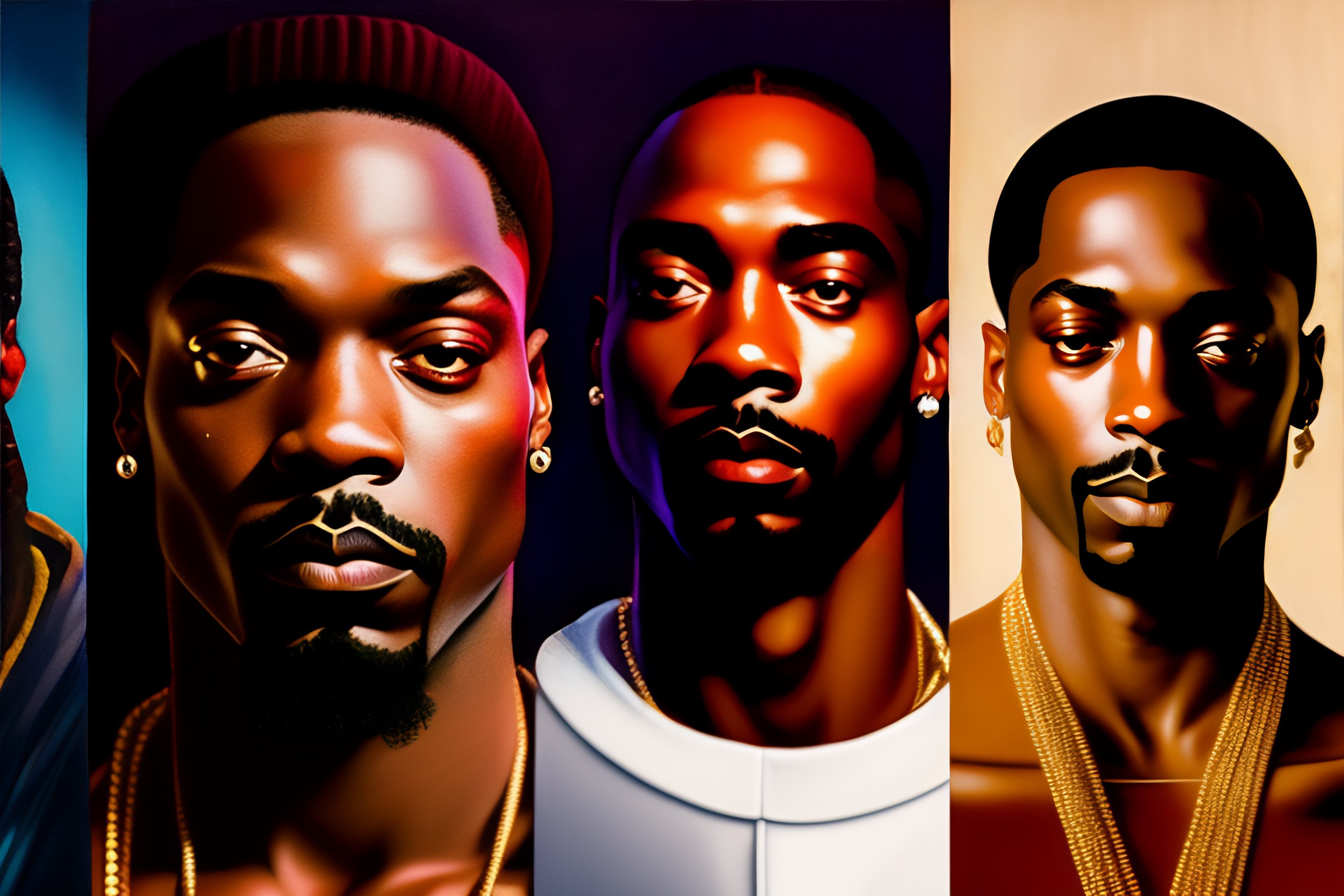 Lexica - A painting with famous rappers Snoop Dogg and 2Pac and ...