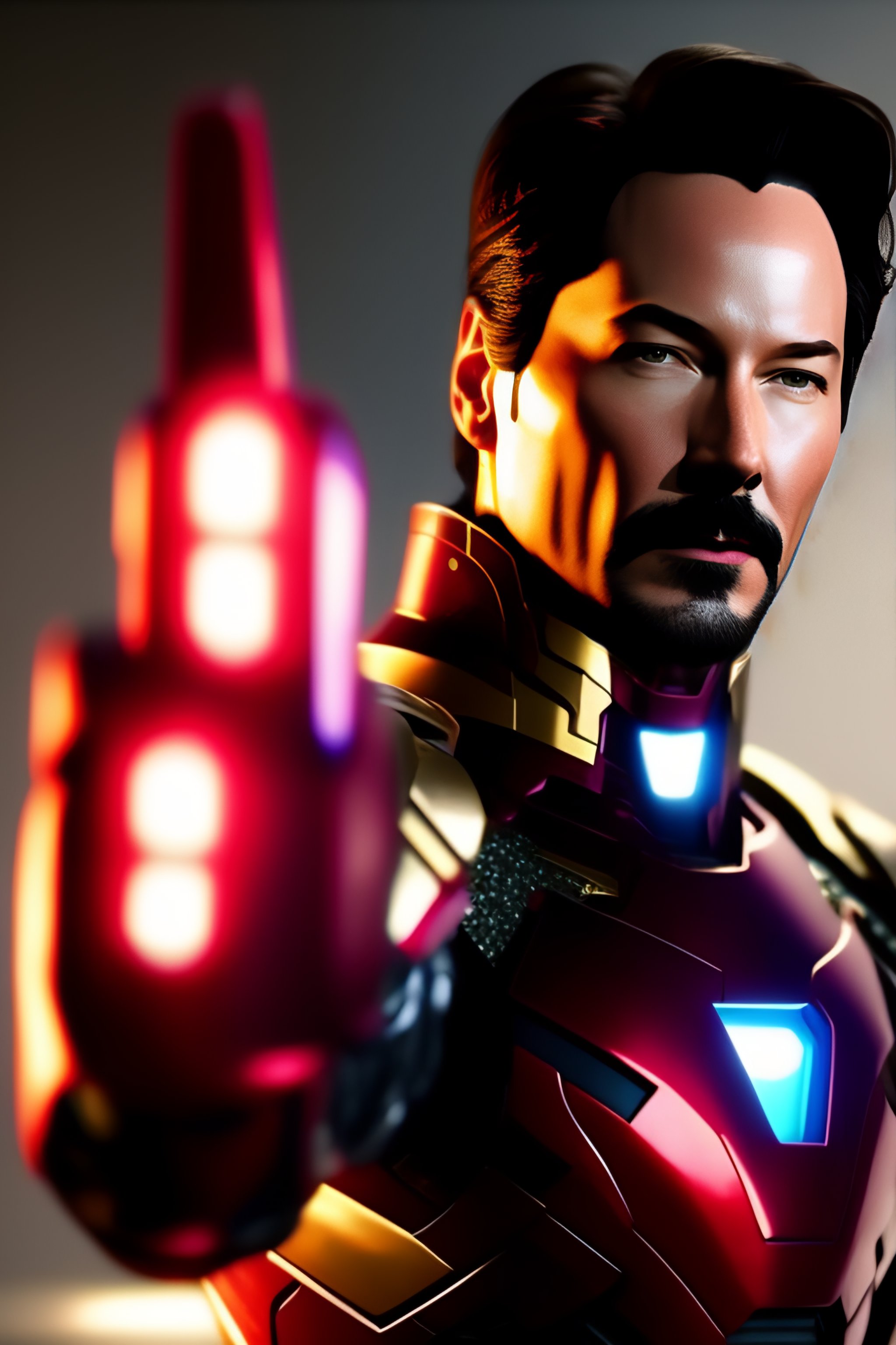Lexica - Keanu reeves as iron man with the infinity gauntlet, 8k ...
