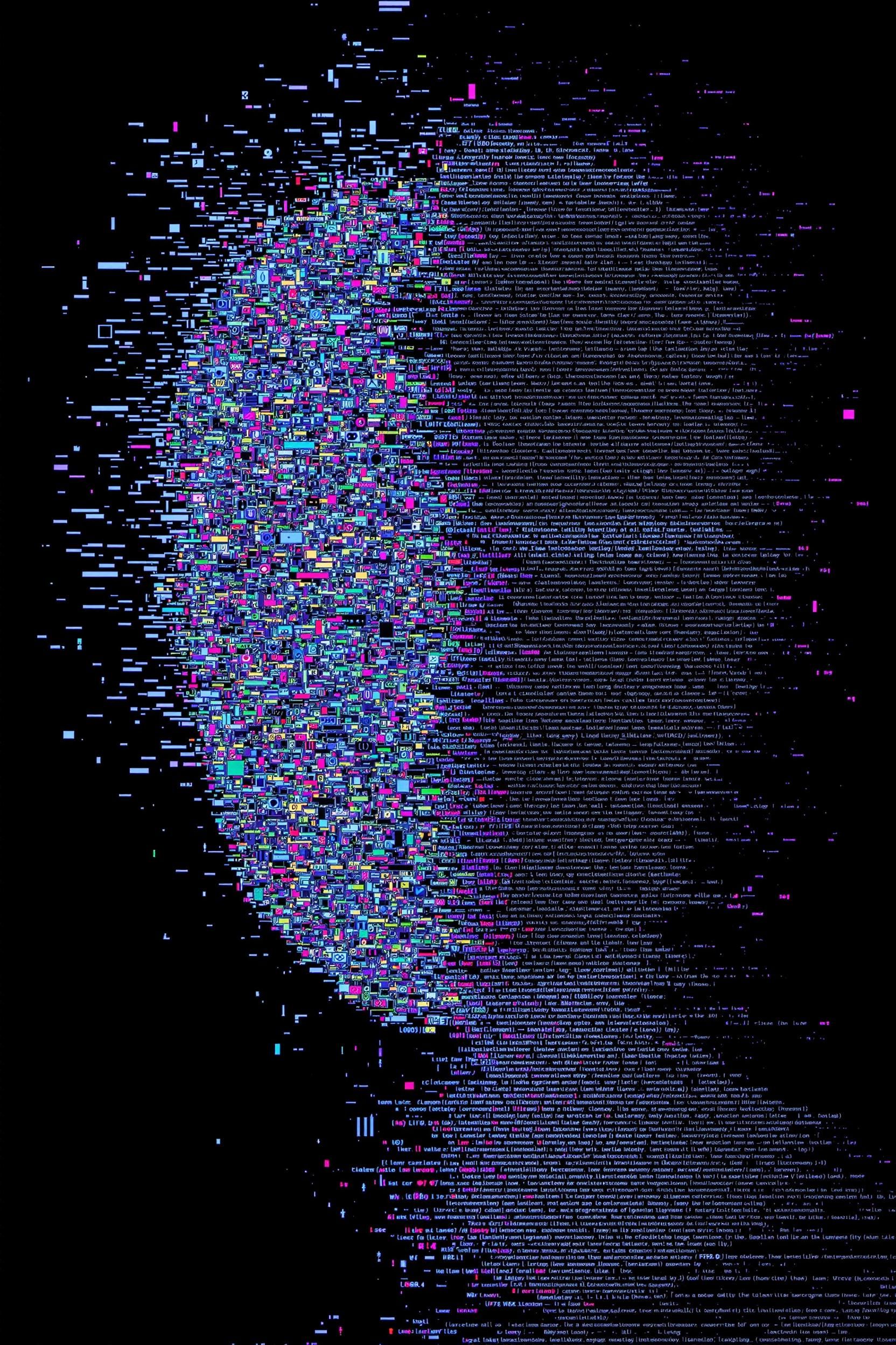 Lexica - Entropic decay, glitch art.