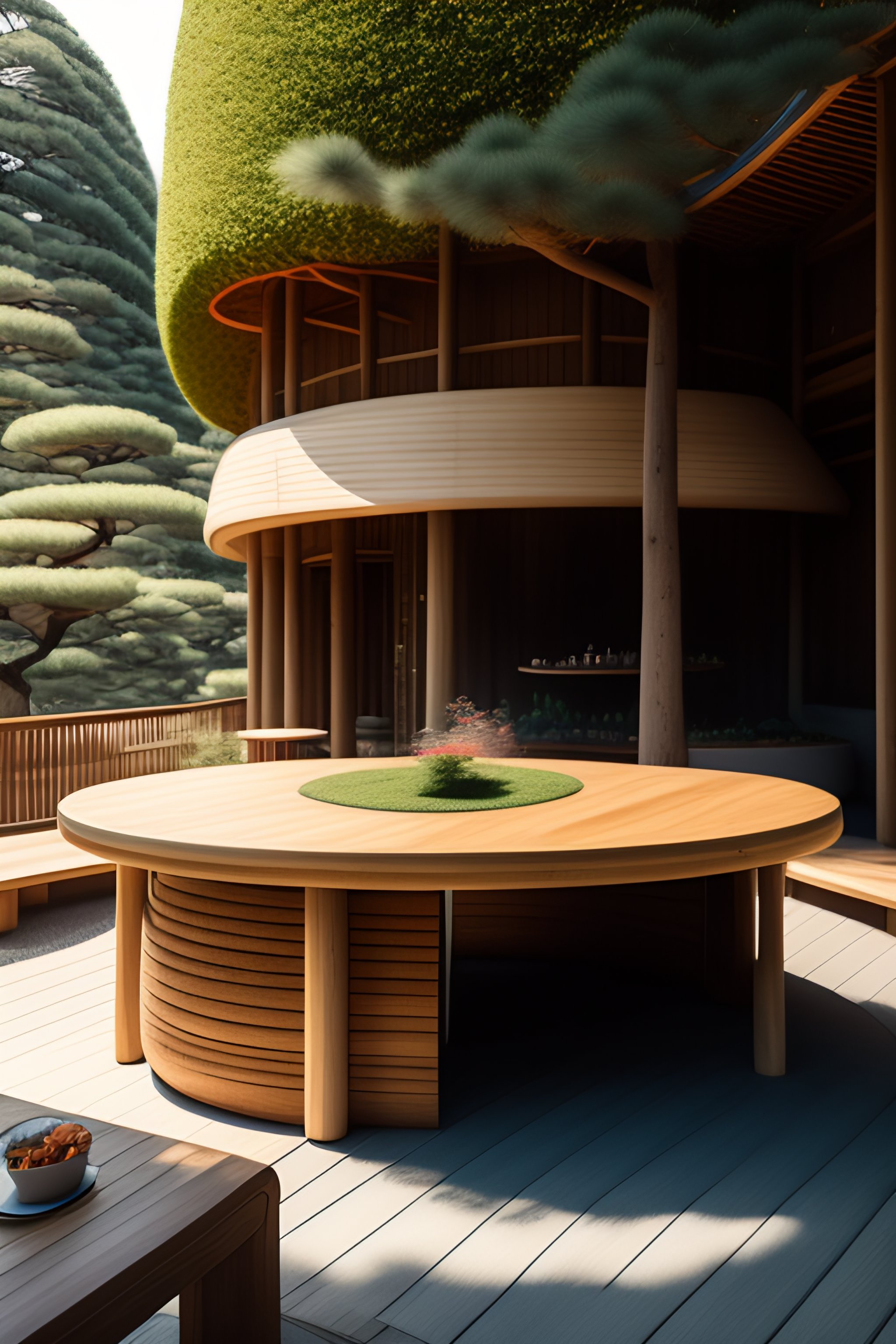 Lexica - Japan, terrace, food, desert, Teahouse plant Eating and ...