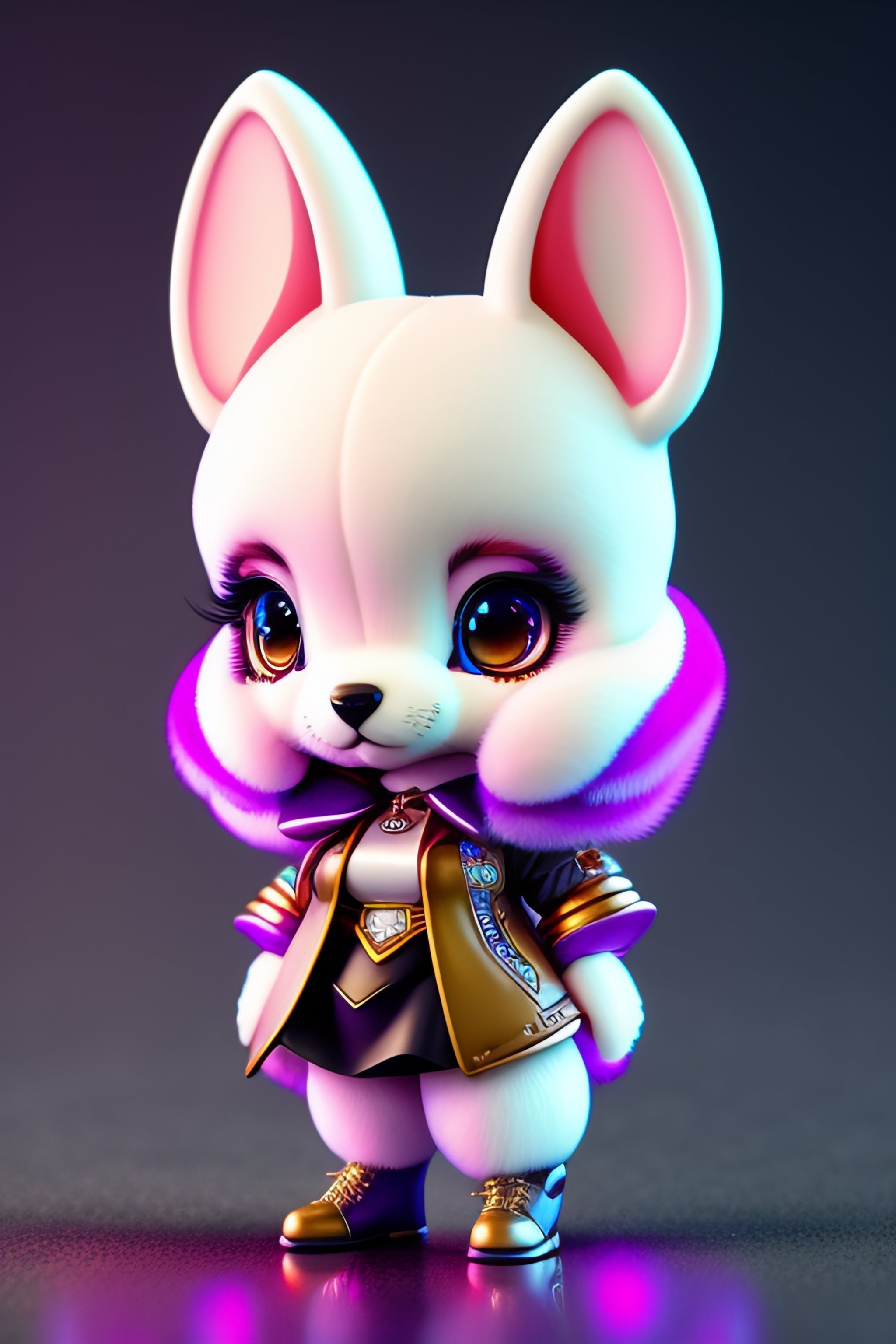 Lexica - Cute and adorable cartoon anthropomorphic female rabbit in ...