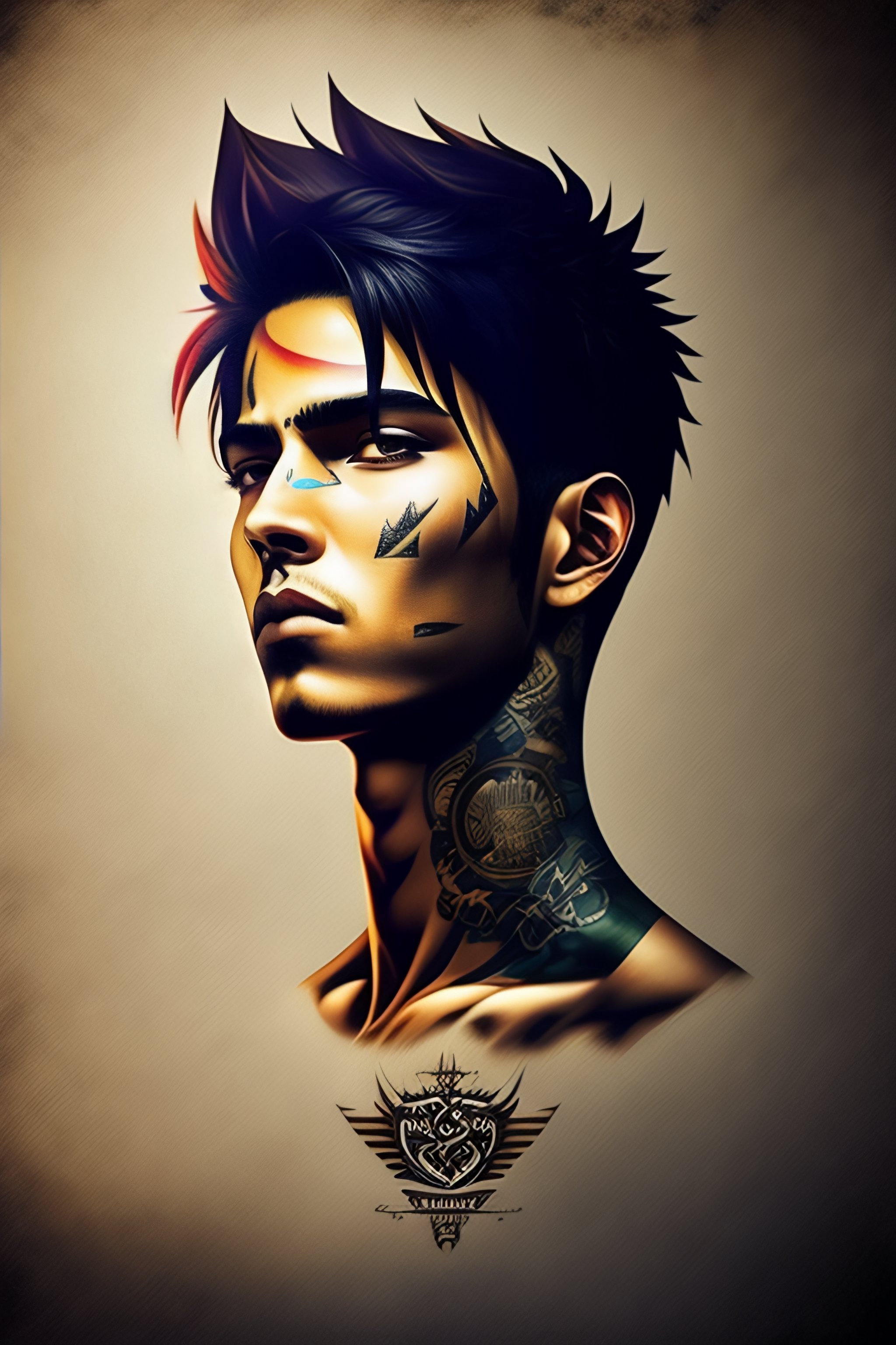 Lexica - Style tattoo eren jeager