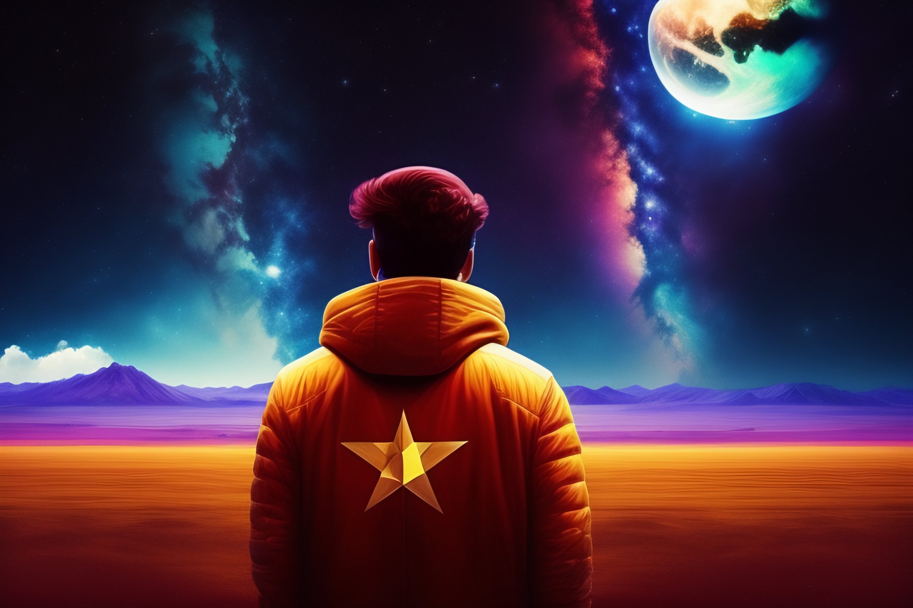 Lexica - There's a Starman waiting in the sky He'd like to come and ...