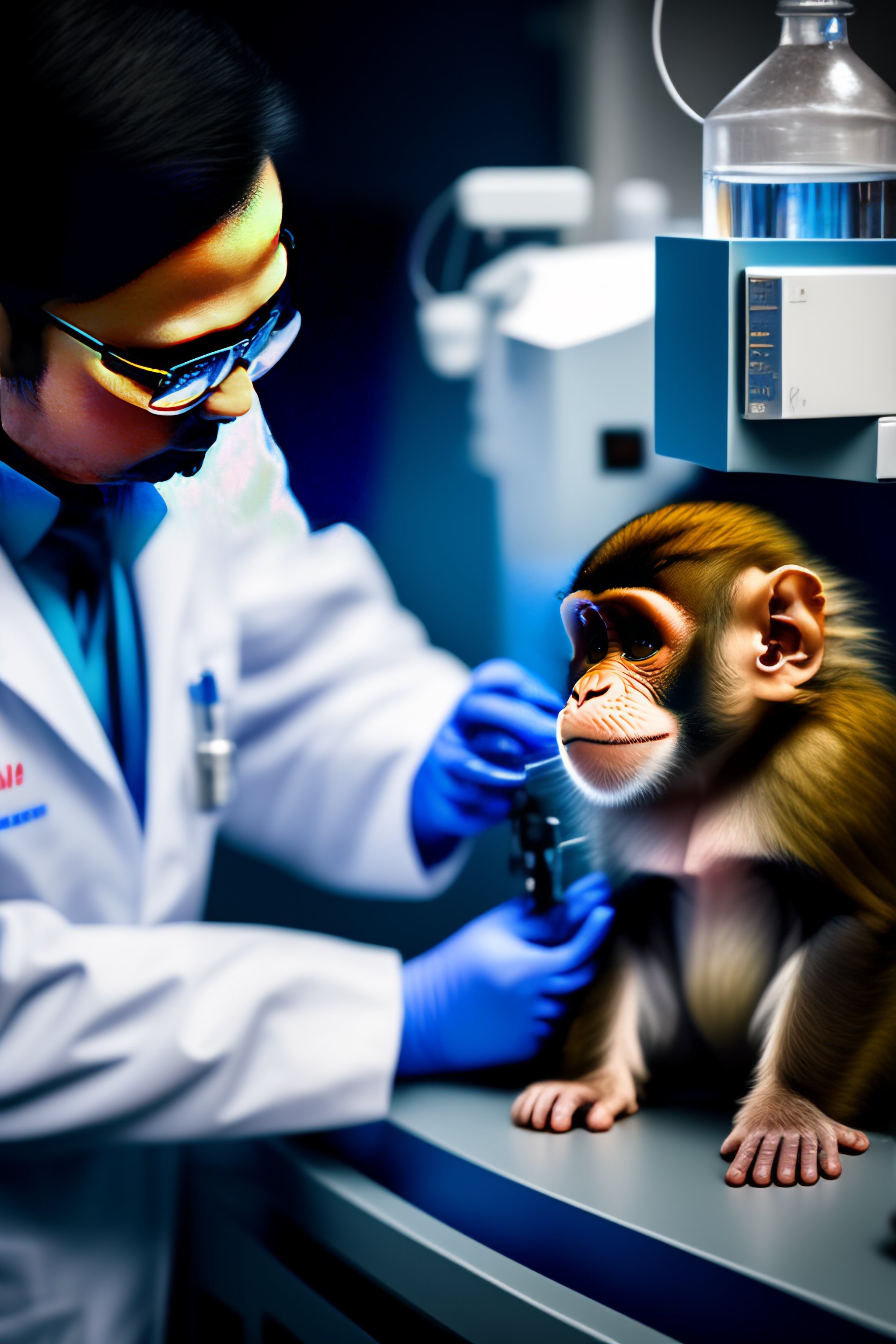 Lexica - A scientist wearing a lab coat using ICMS to generate a ...