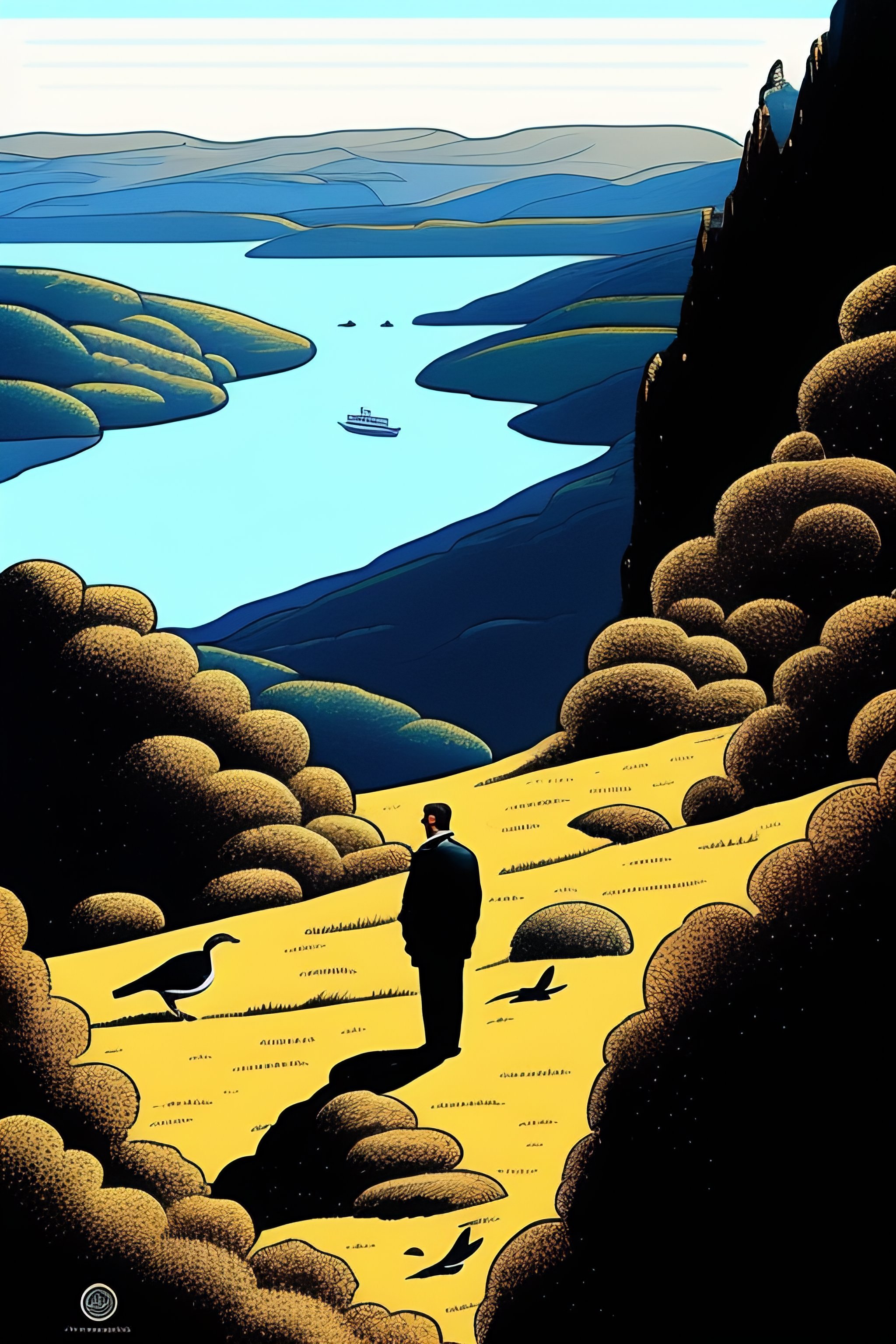 Lexica - Pen and ink, birds eye view, illustrated by hergé, Background ...