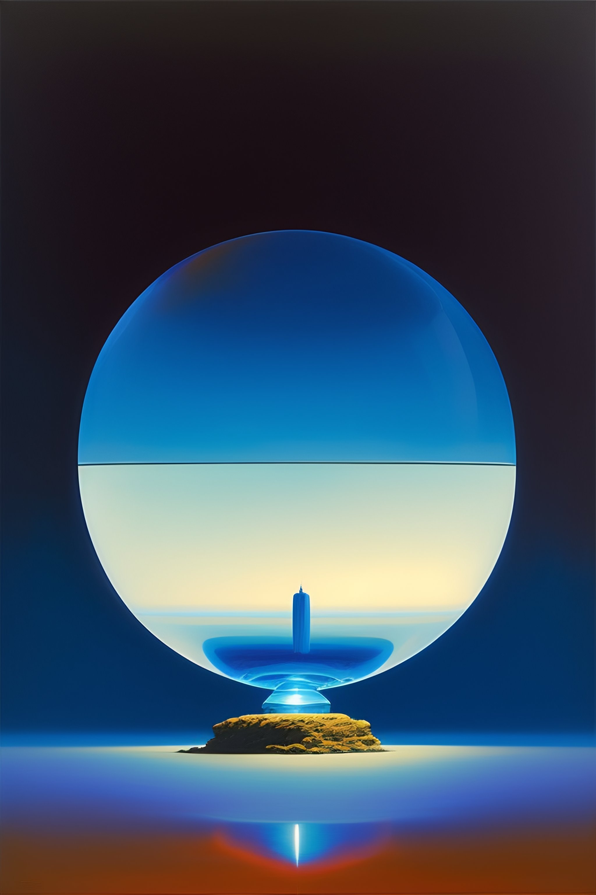 Lexica - A very complex gigantic reflective glowing glass crystal ...