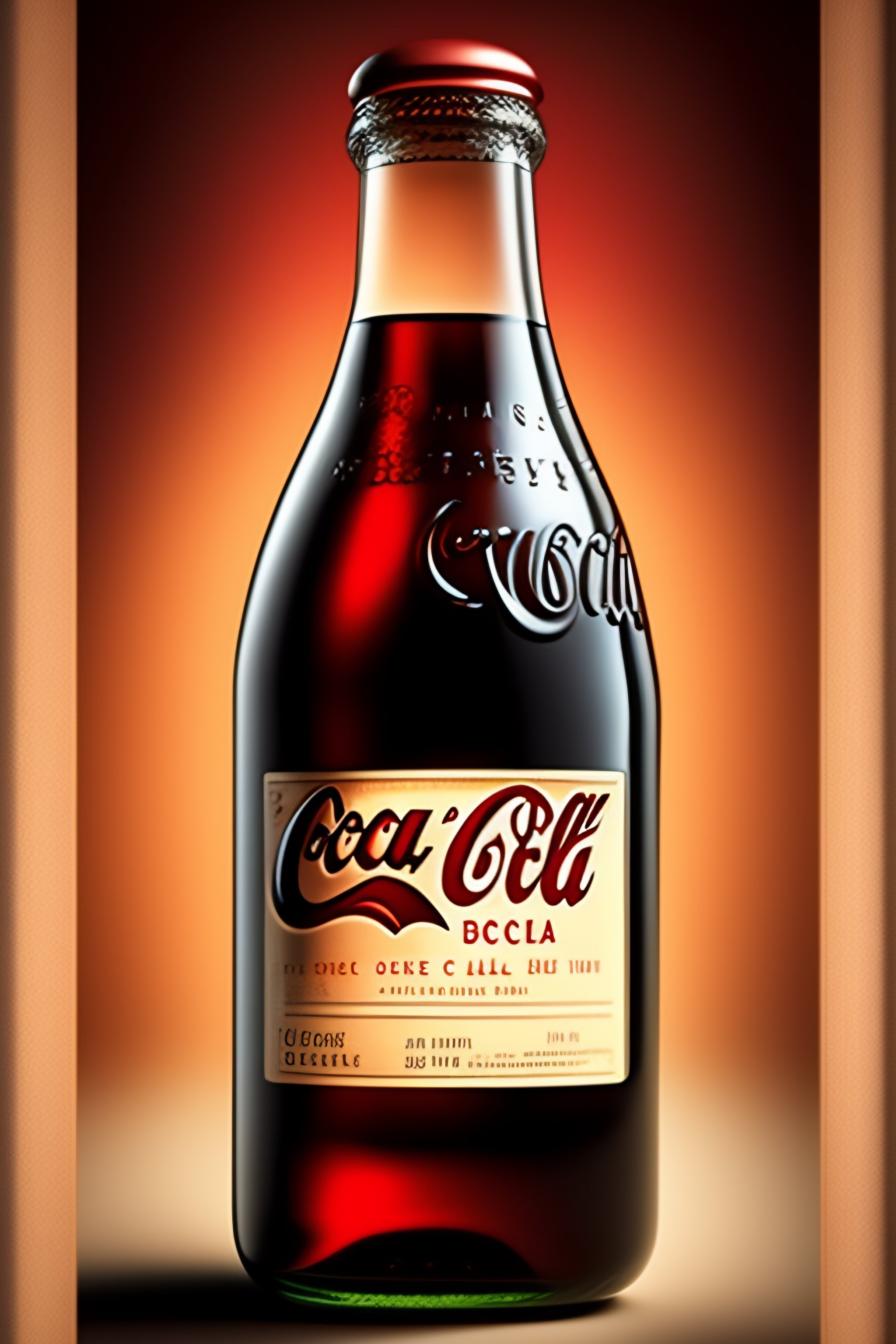 Lexica - A bottle of Coca-cola brand, advertisment of the 50, only the ...