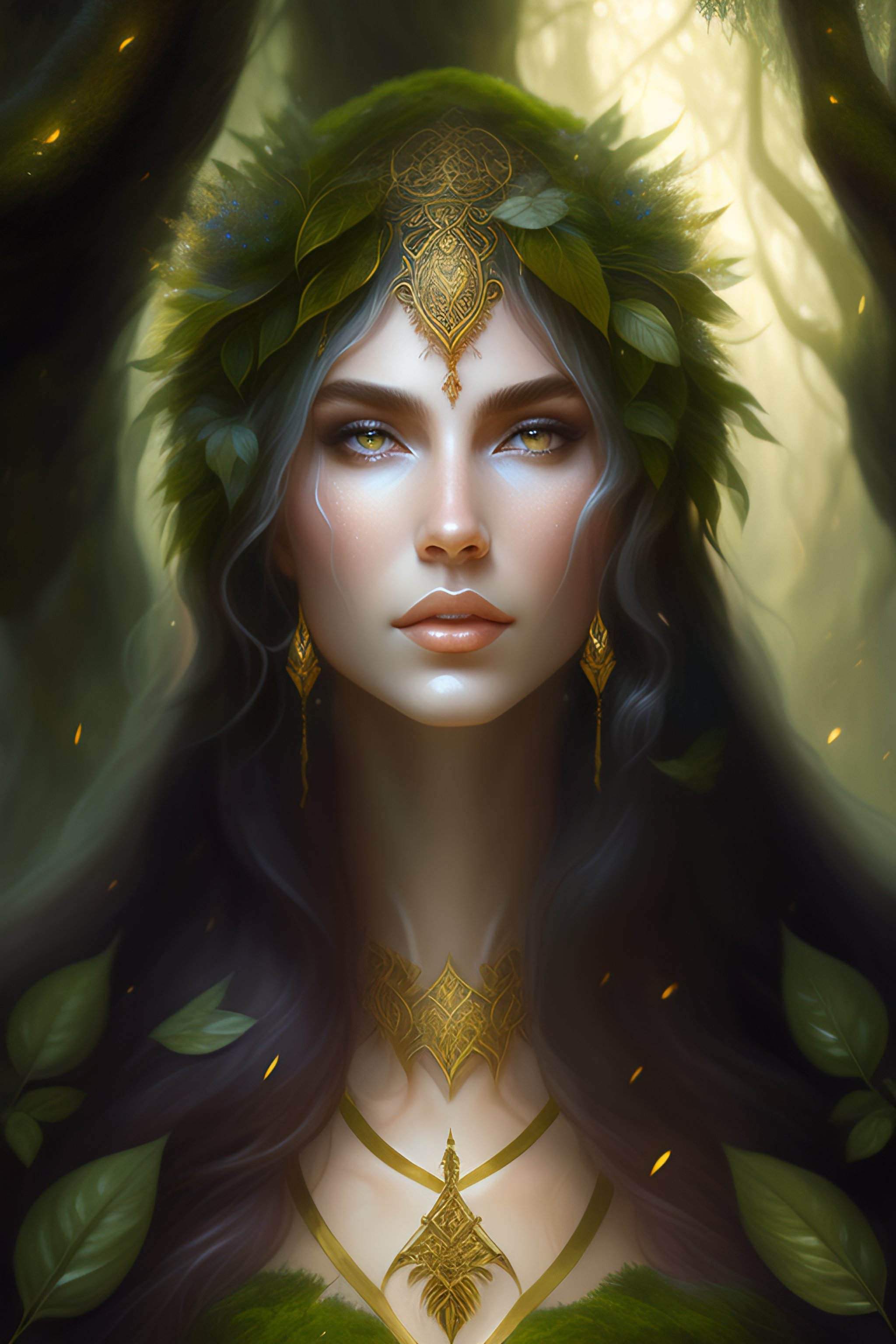 Lexica - Symmetry portrait of moss king of ent of fangorn forest, glam ...