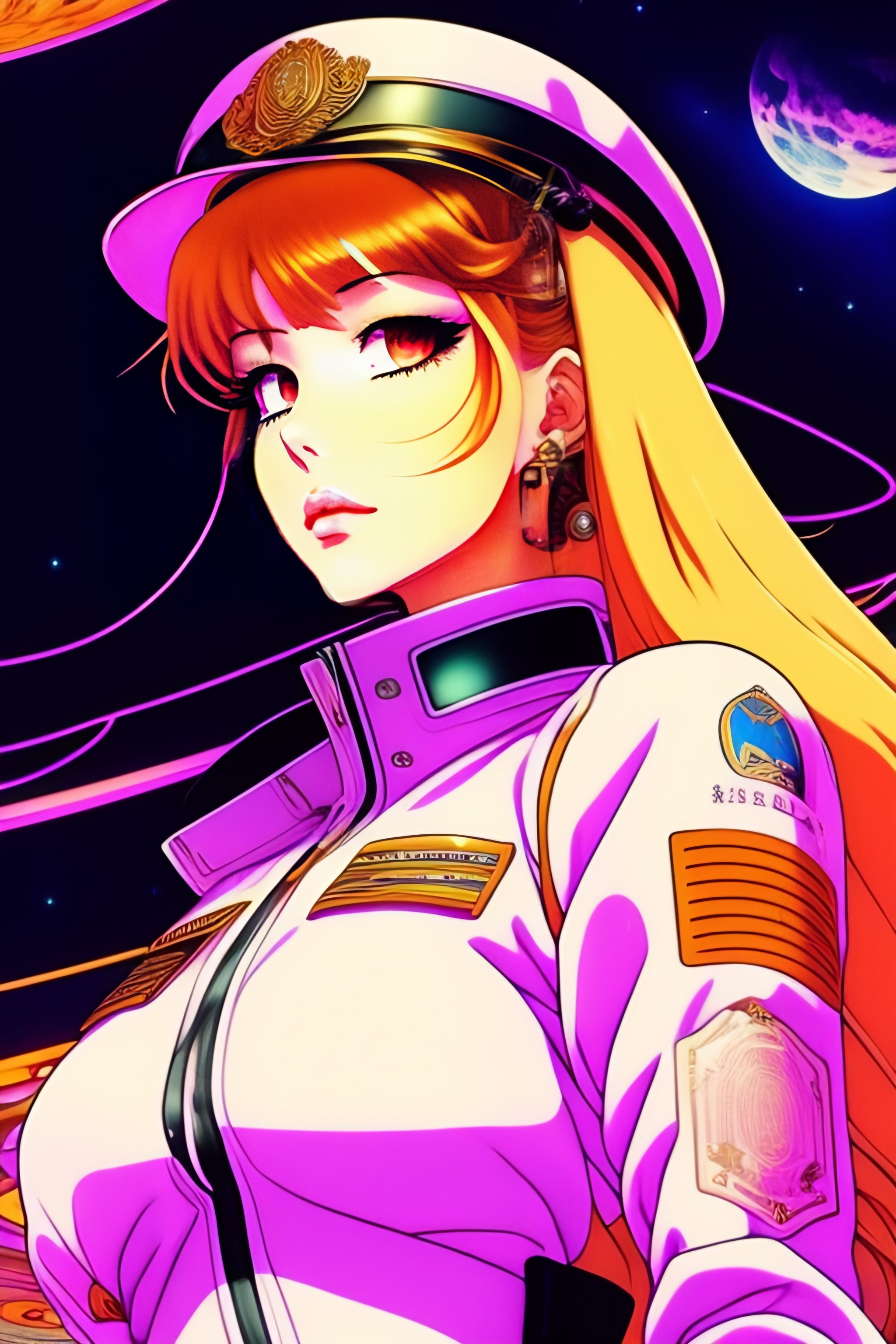 Lexica - Vintage 90's anime style. cluttered starship interior ...