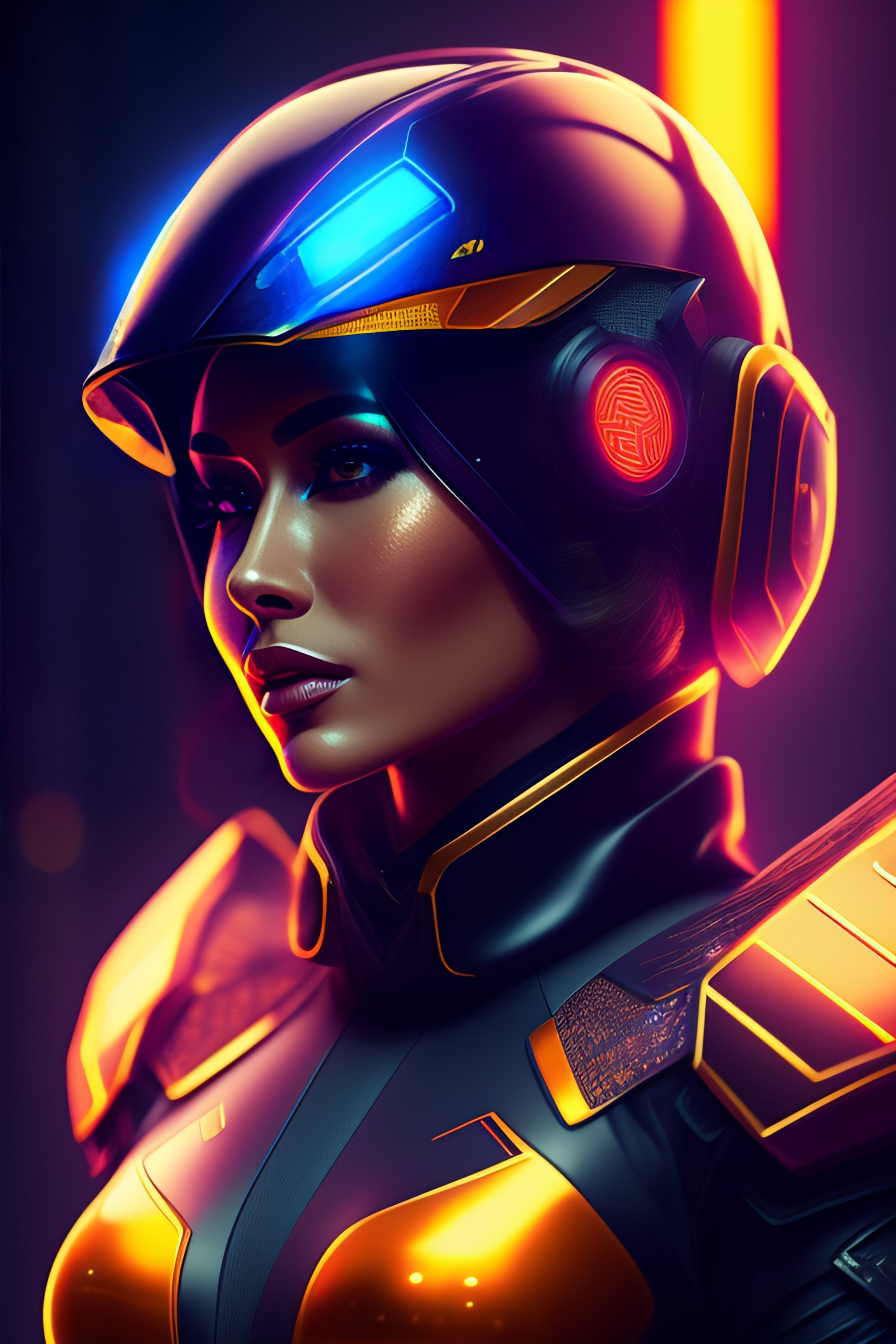 Lexica - Super hero pose, tech wear, futuristic helmet, visor, glowing ...