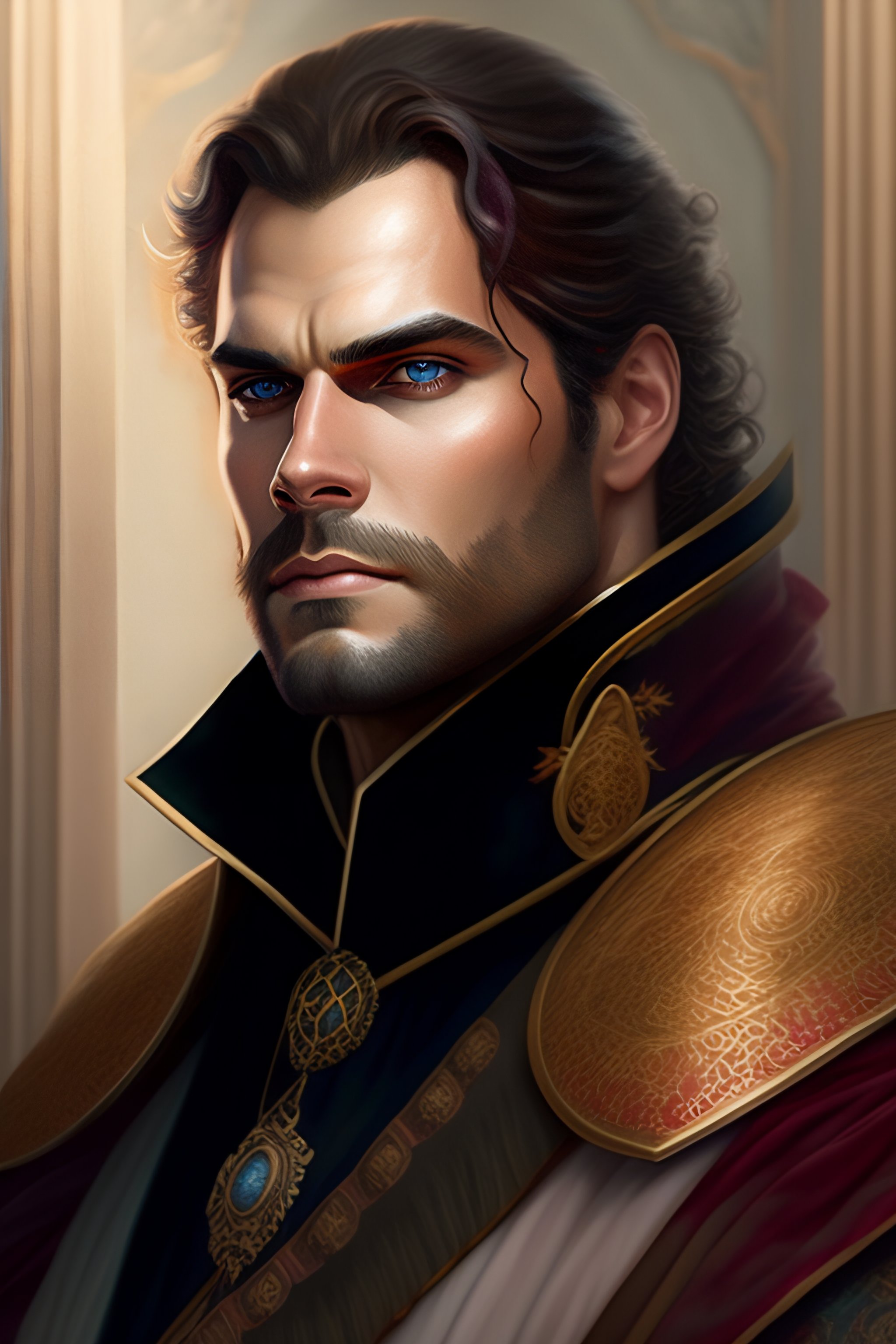 Lexica - Henry Cavill as a fantasy D&D character, heterochromia eyes ...