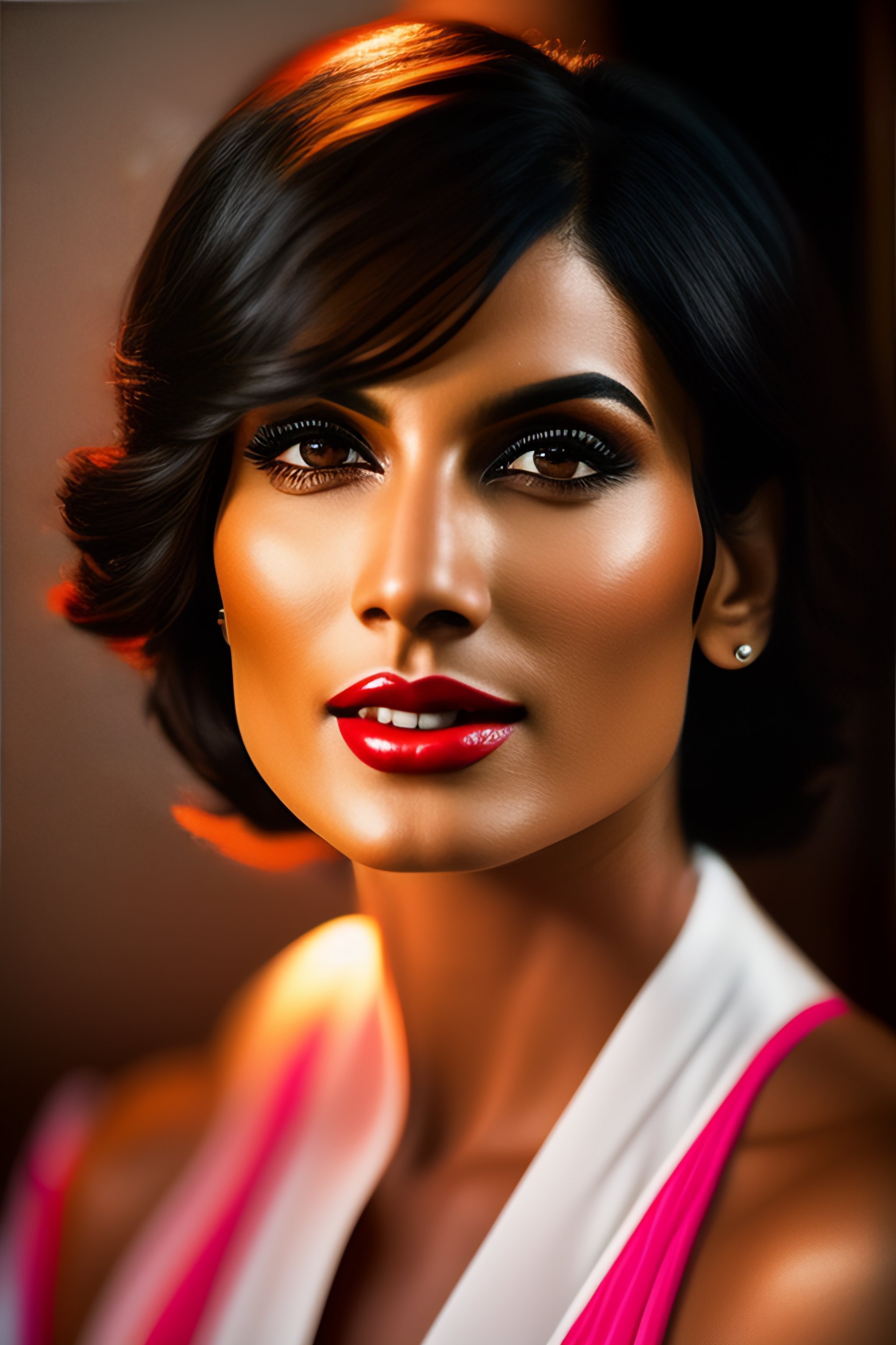 Lexica - Anglo-Indian woman in mid 30s, short straight black hair, like ...