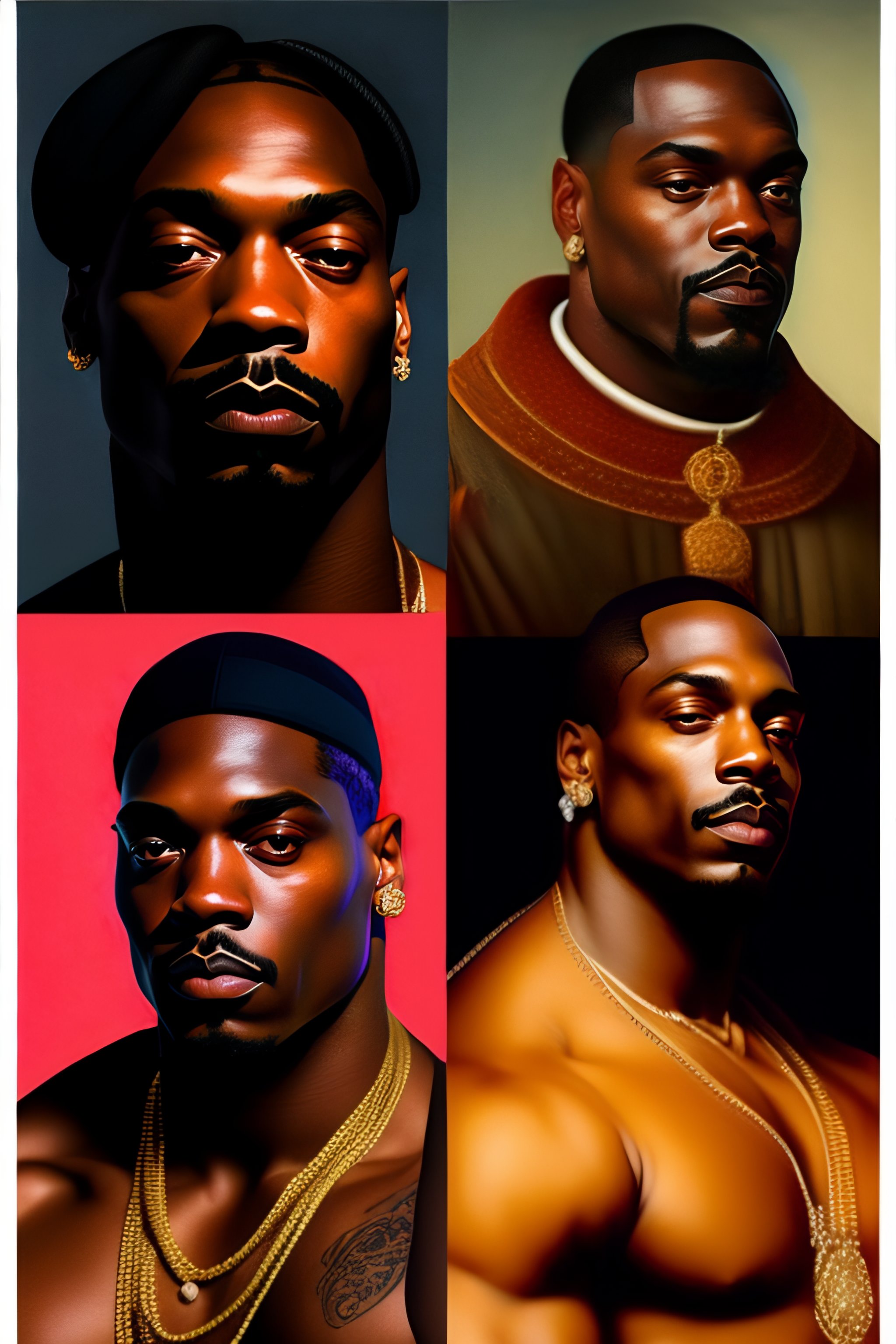 Lexica - A painting with famous rappers including Snoop Dogg, 2Pac and ...