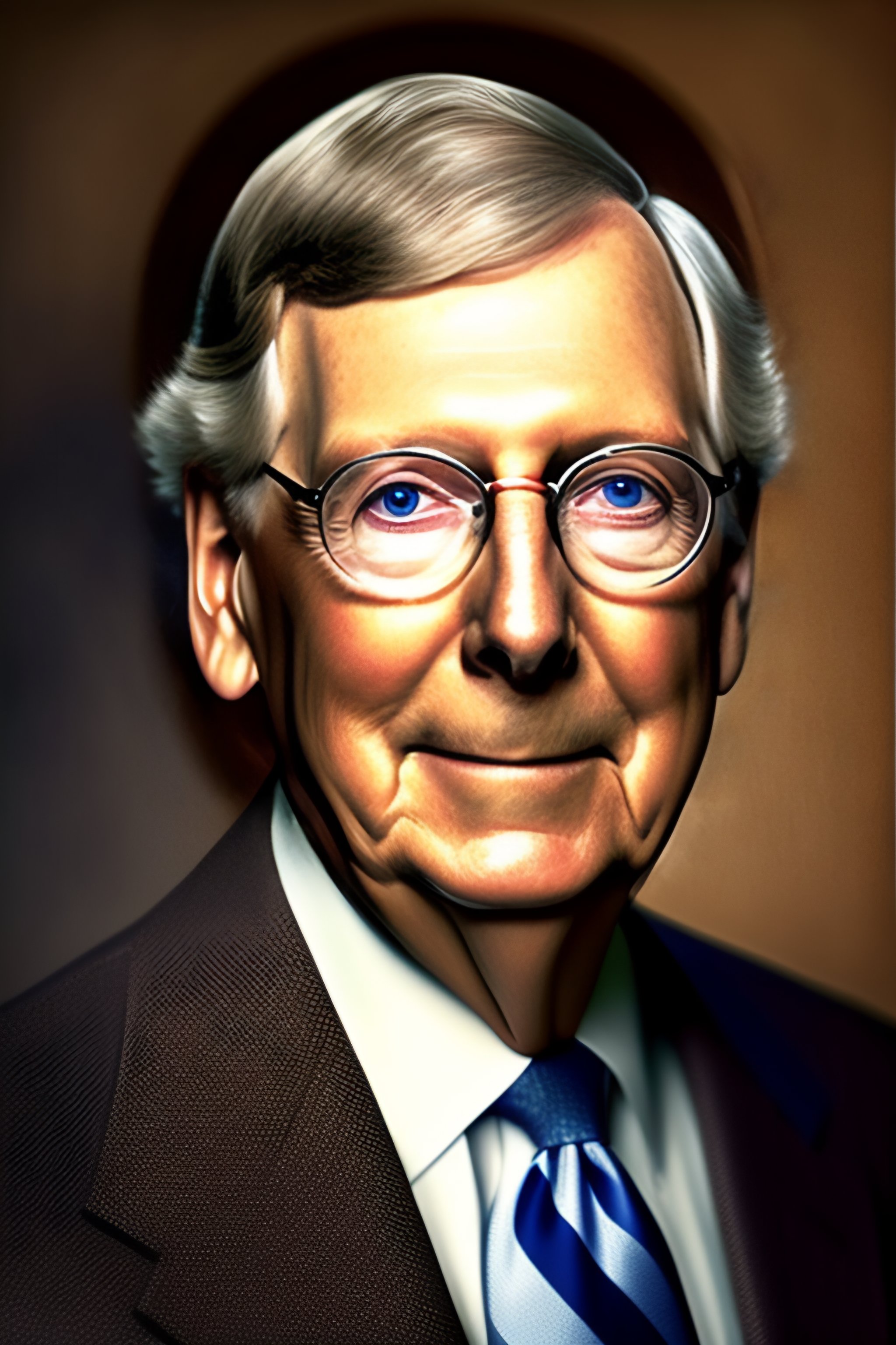 Lexica - Portrait of Mitch McConnell wearing a turtle shell
