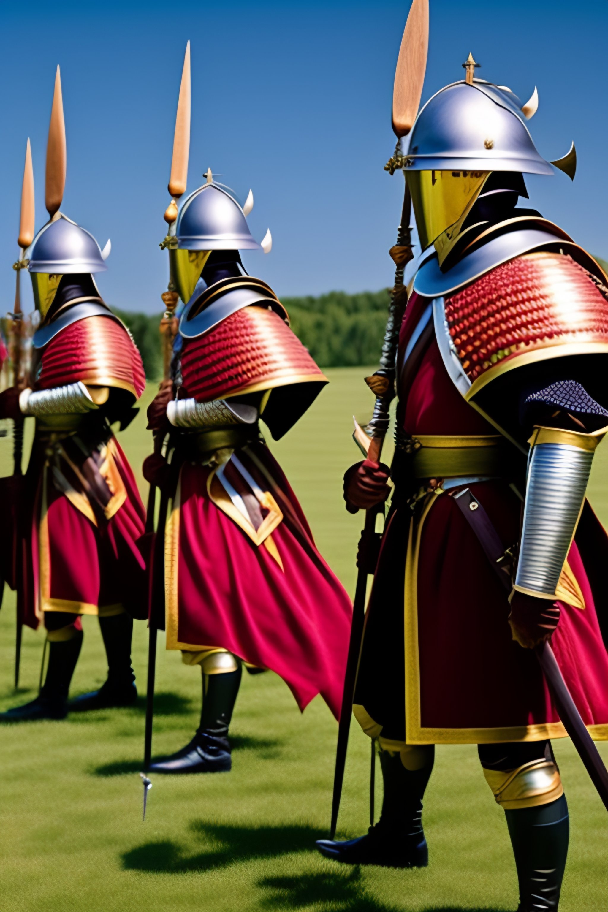 Lexica - A group of 16th century pikemen, cuirass, helmet, long spear ...