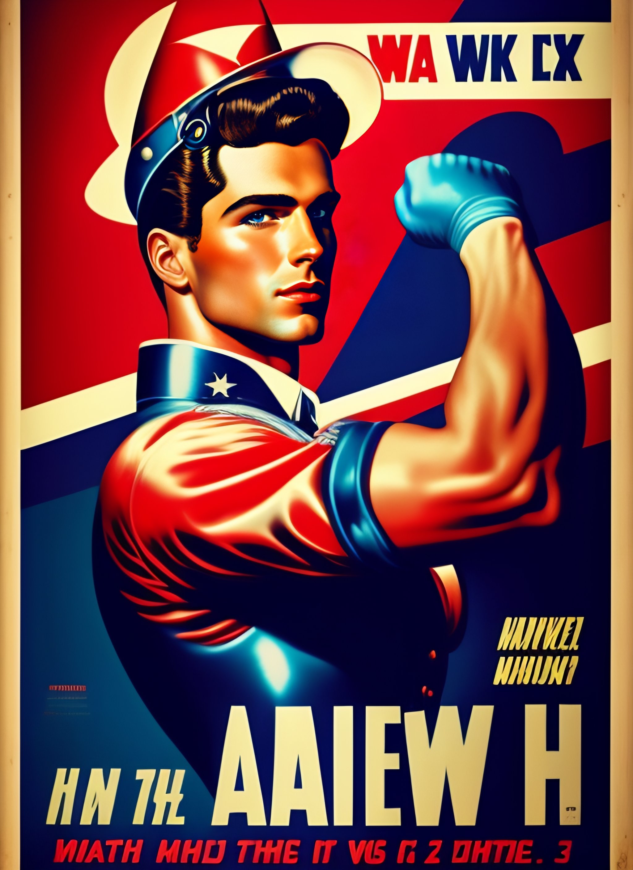 Lexica - A male young man the riveter "We can do it !" poster by John ...
