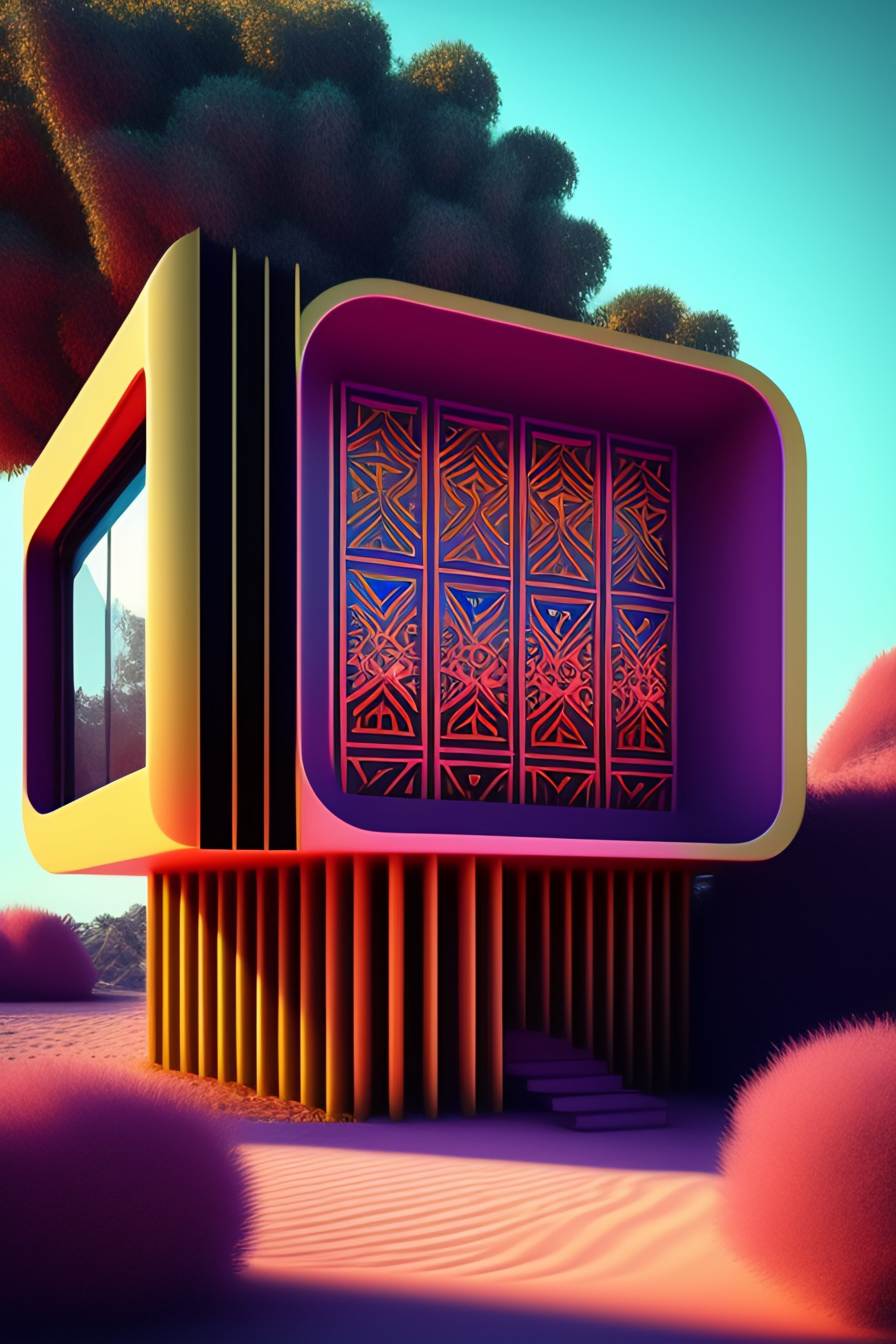 Lexica - The most psychedelic geometric patterned modern home ...