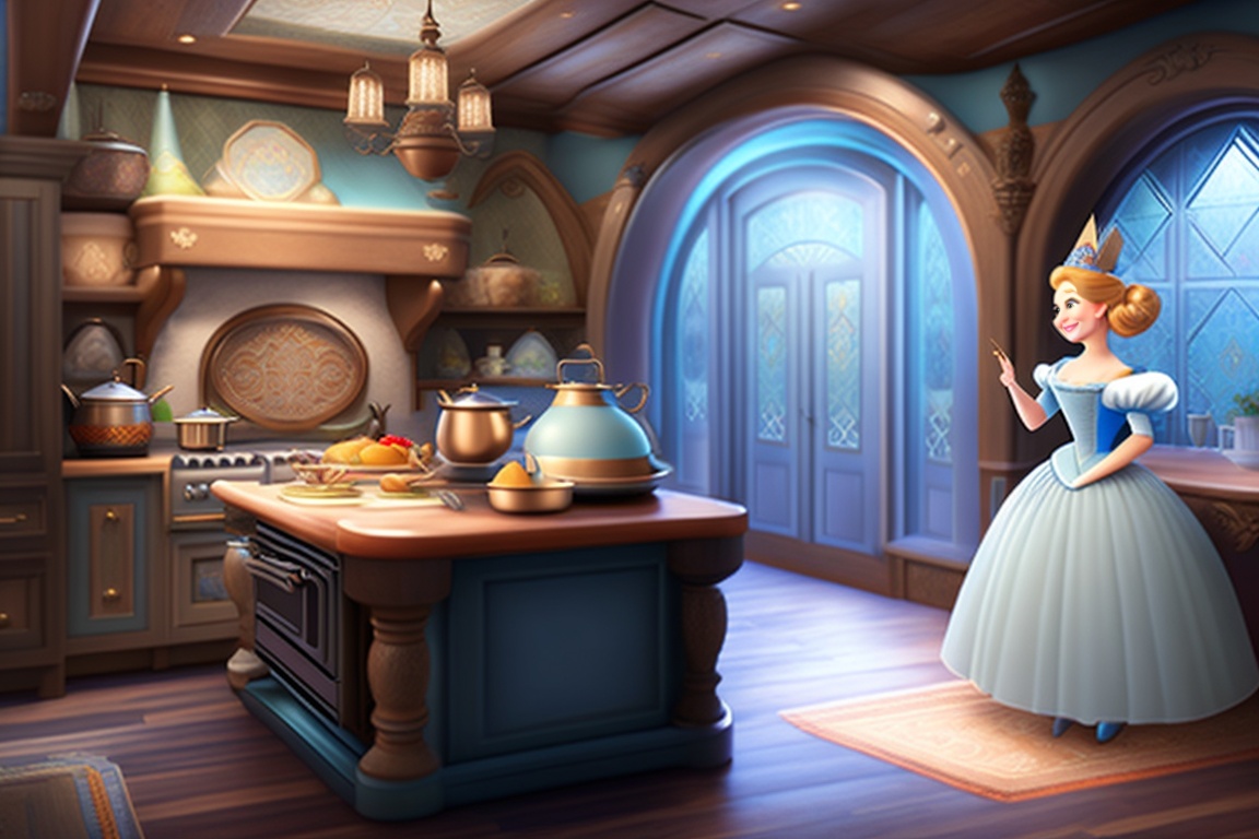 Lexica - Cinderella character kitchen