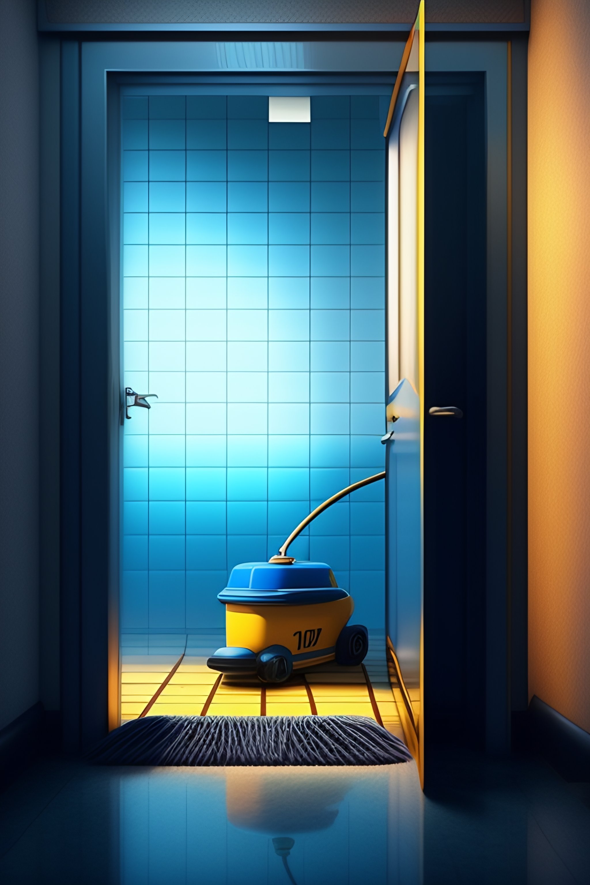 Lexica - Human male janitor asleep in closet 1970 color subnautica ...